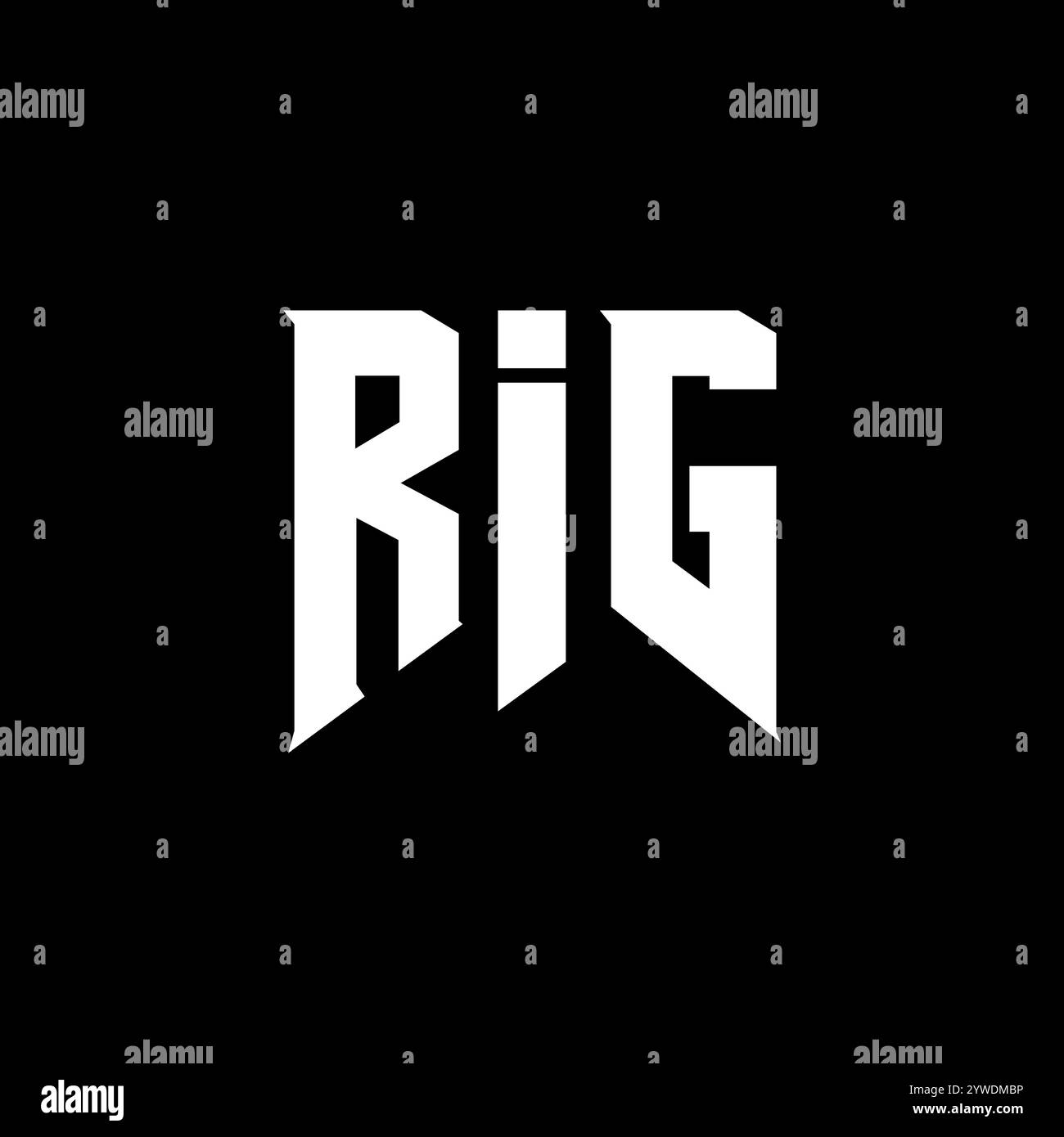 RIG letter logo design for technology company. RIG logo design black ...