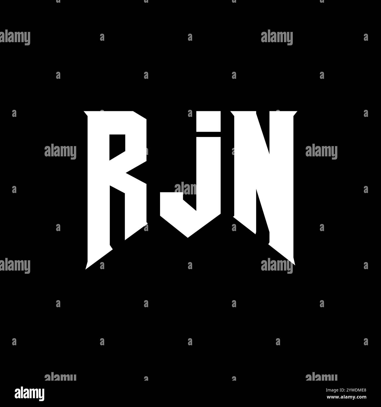 RJN letter logo design for technology company. RJN logo design black ...