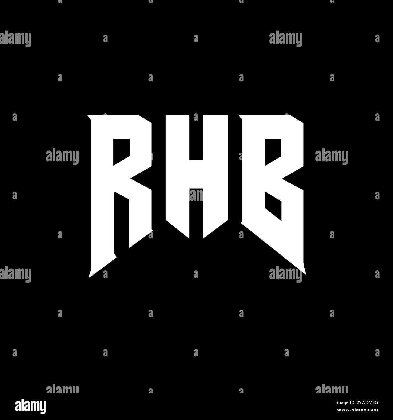 RHB letter logo design for technology company. RHB logo design black ...