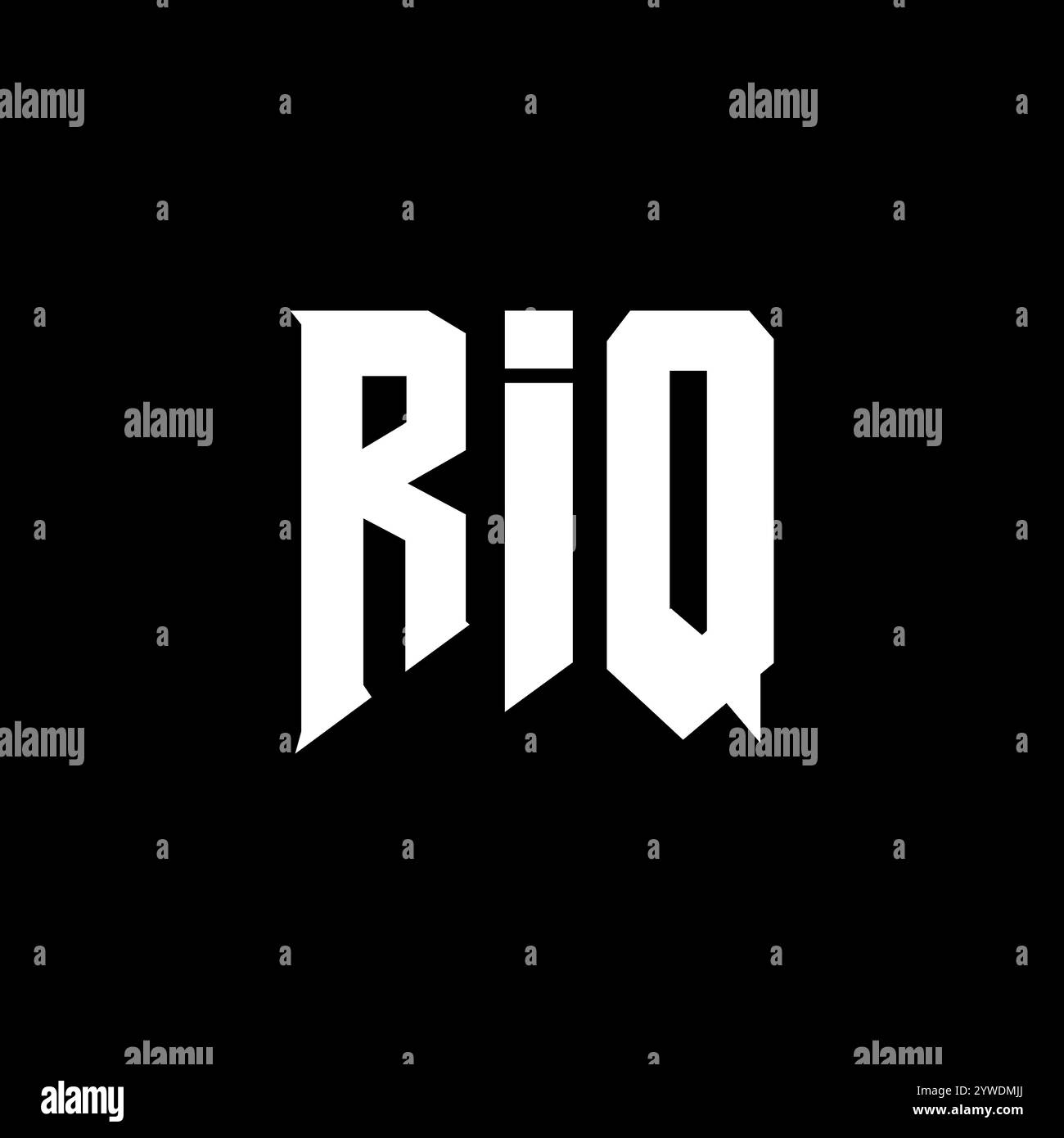 RIQ letter logo design for technology company. RIQ logo design black ...