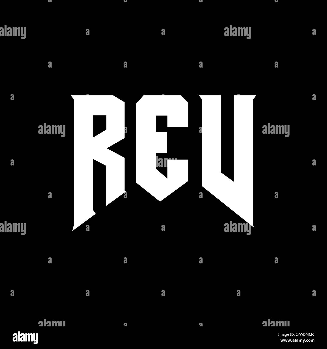 REV letter logo design for technology company. REV logo design black ...