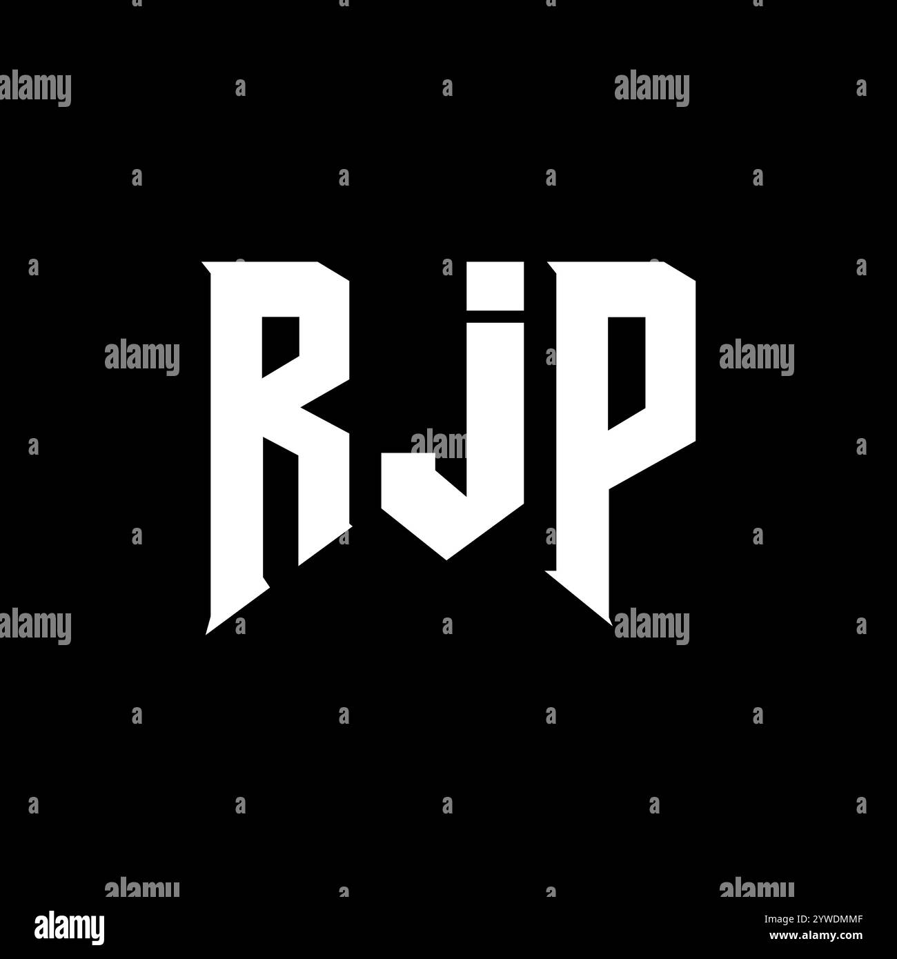 RJP letter logo design for technology company. RJP logo design black ...