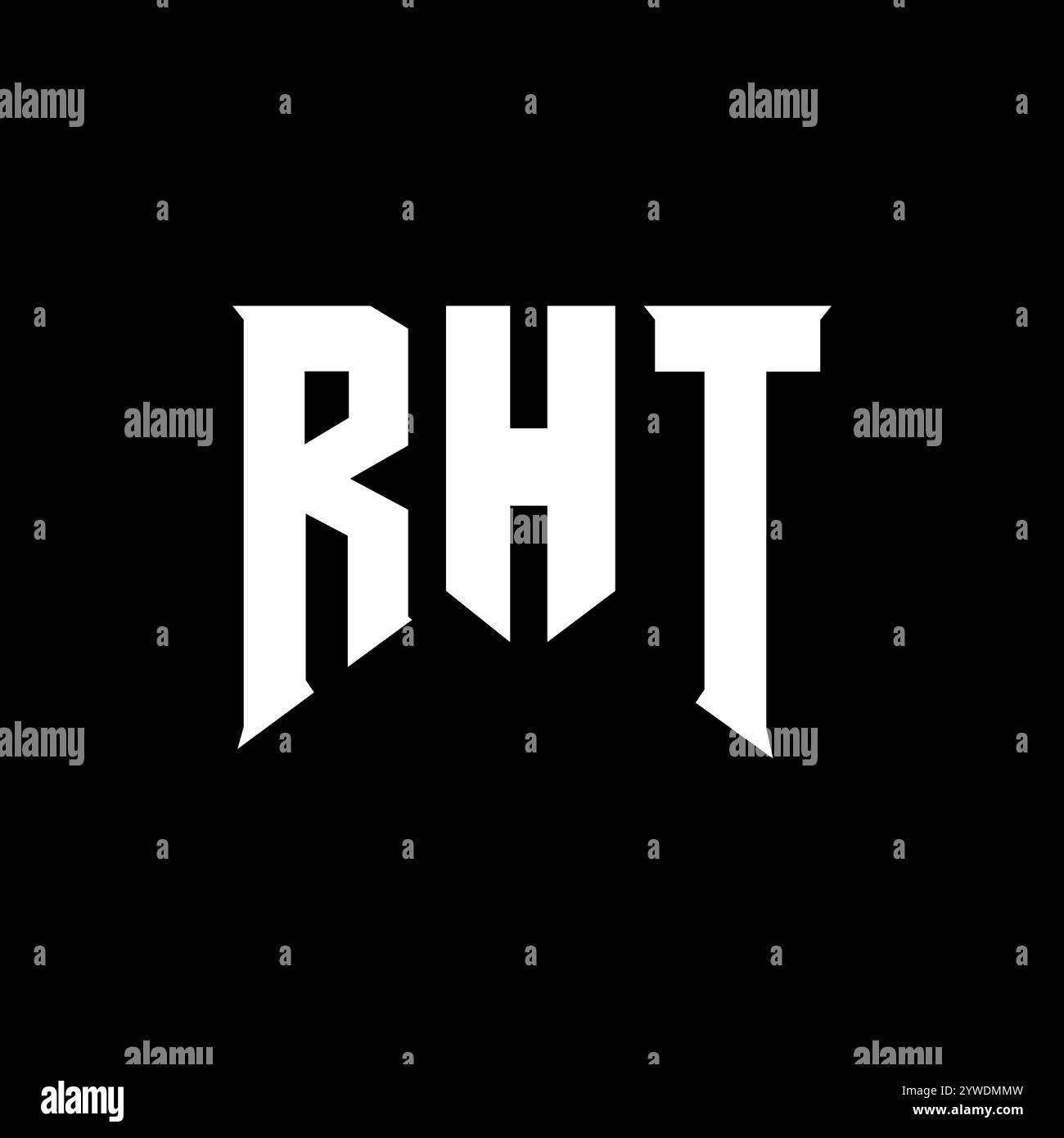 RHT letter logo design for technology company. RHT logo design black ...