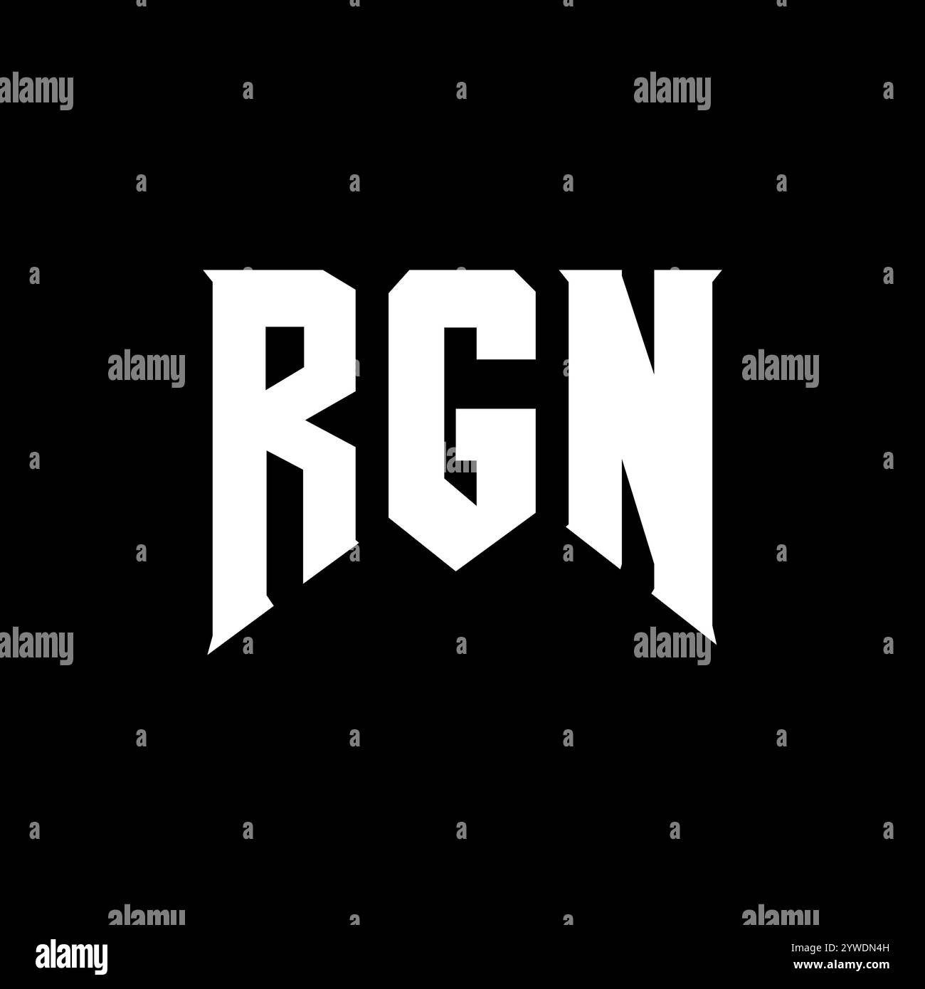 RGN letter logo design for technology company. RGN logo design black ...