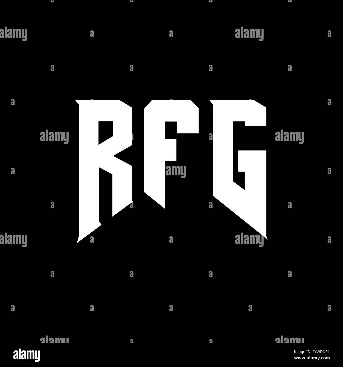 RFG letter logo design for technology company. RFG logo design black ...