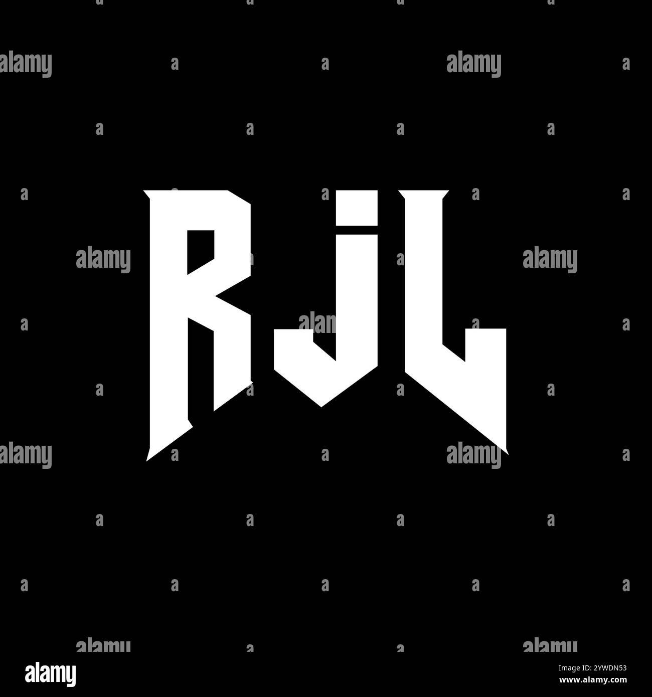 RJL letter logo design for technology company. RJL logo design black ...
