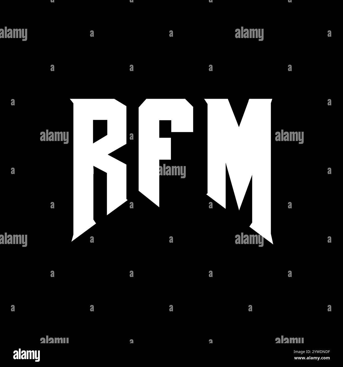 RFM letter logo design for technology company. RFM logo design black ...