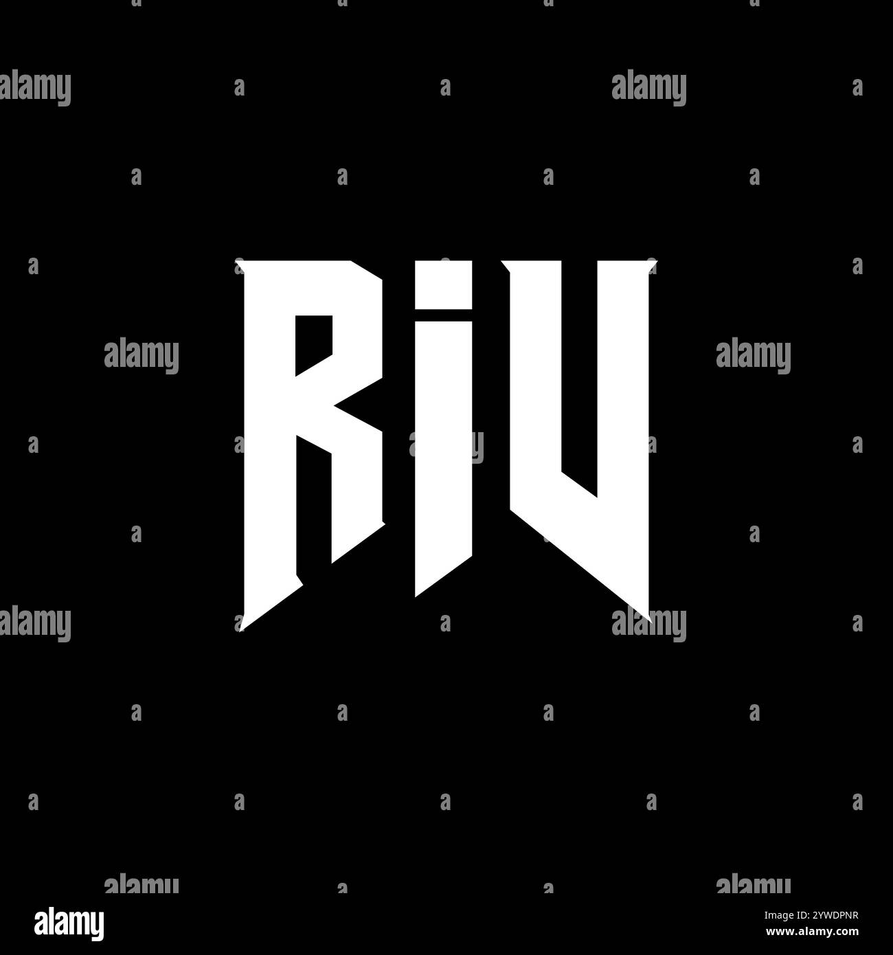 RIV letter logo design for technology company. RIV logo design black ...