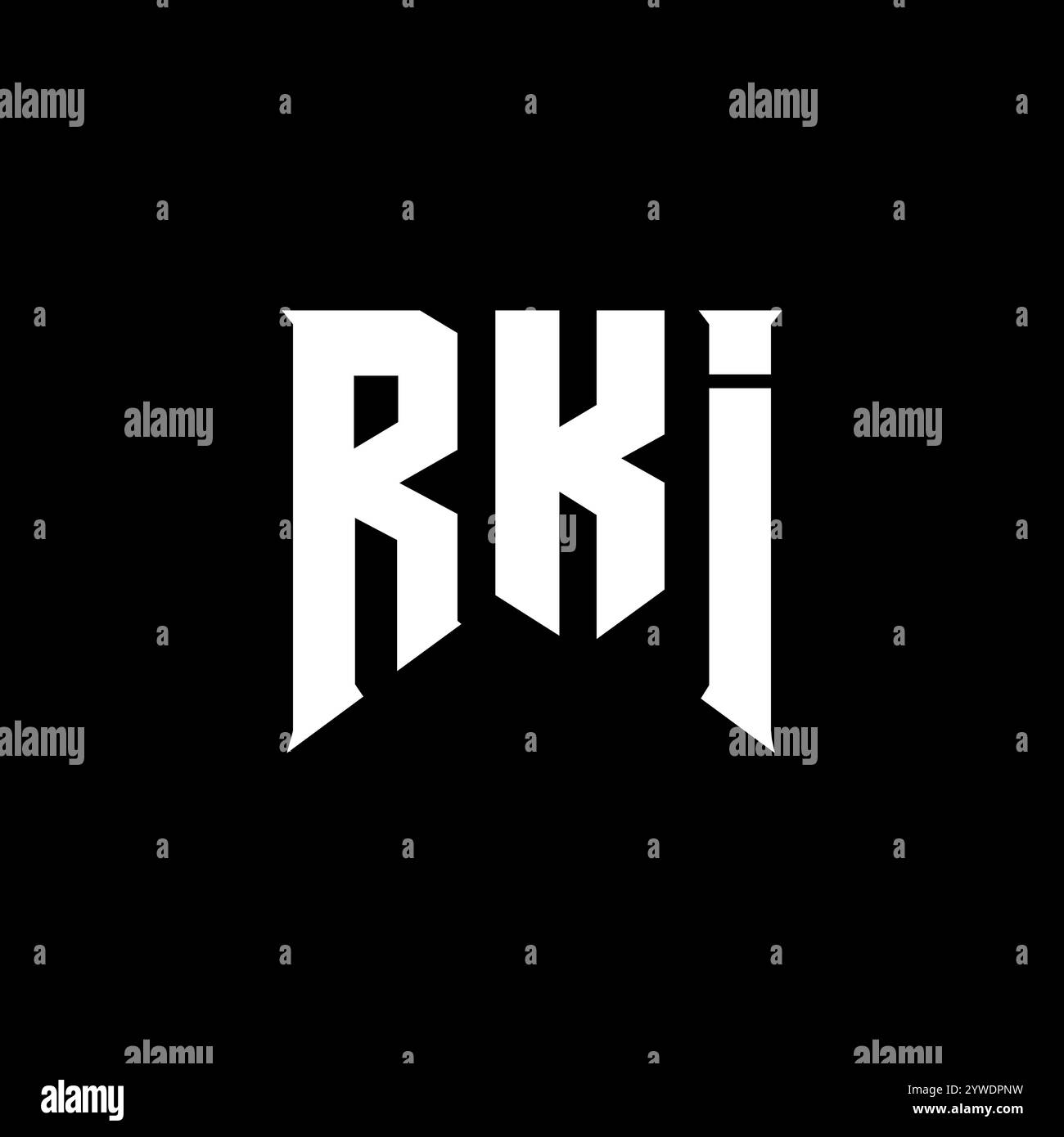 RKI letter logo design for technology company. RKI logo design black ...