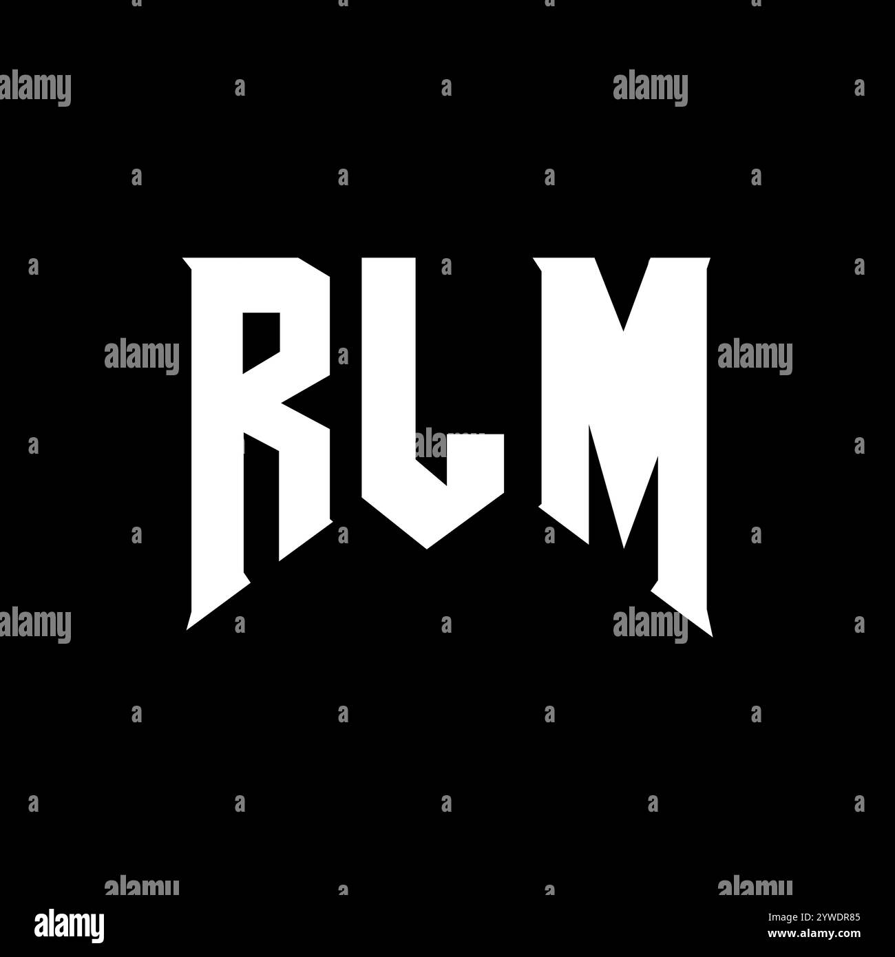 RLM letter logo design for technology company. RLM logo design black and white color combination ...