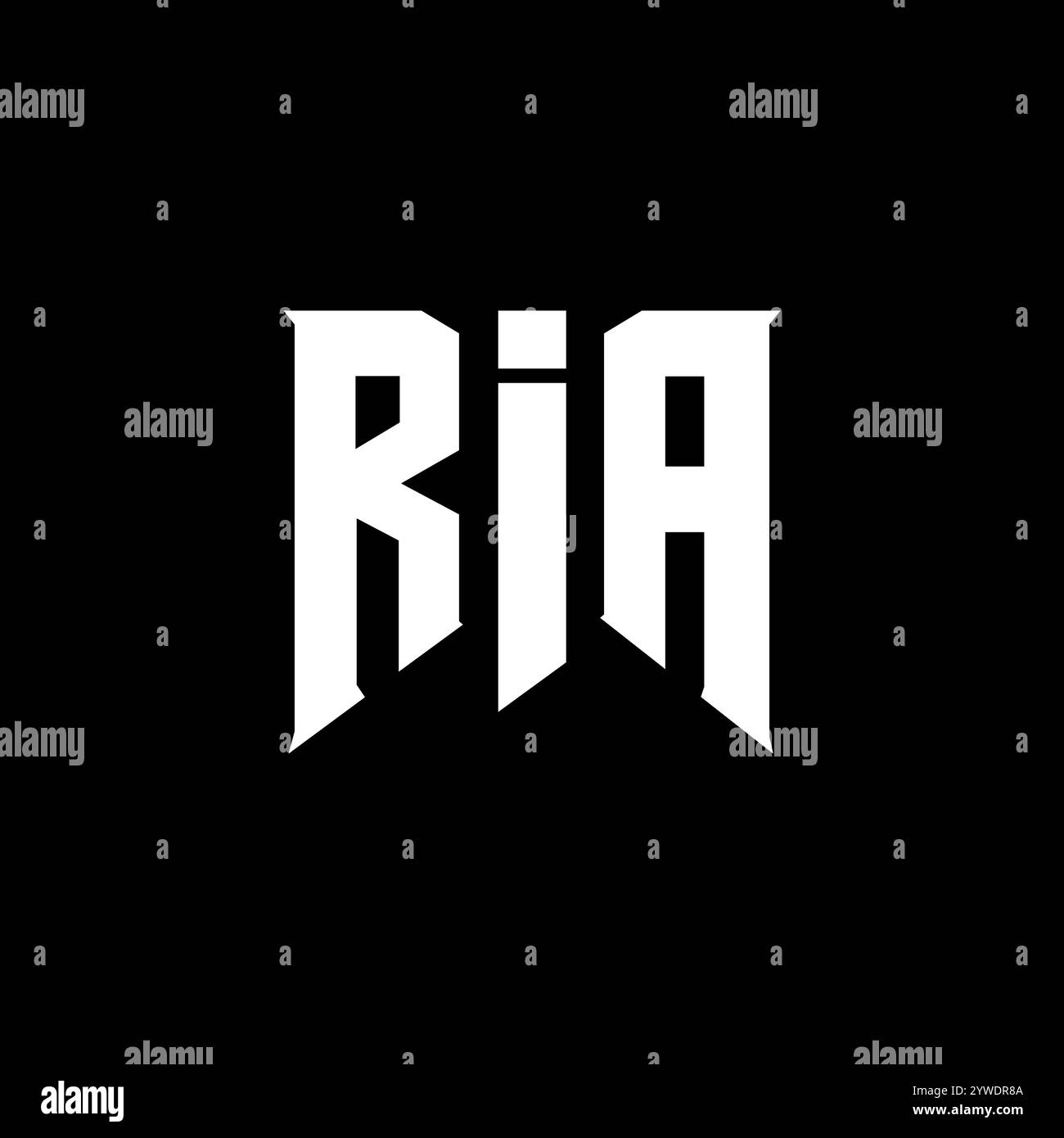 RIA letter logo design for technology company. RIA logo design black ...