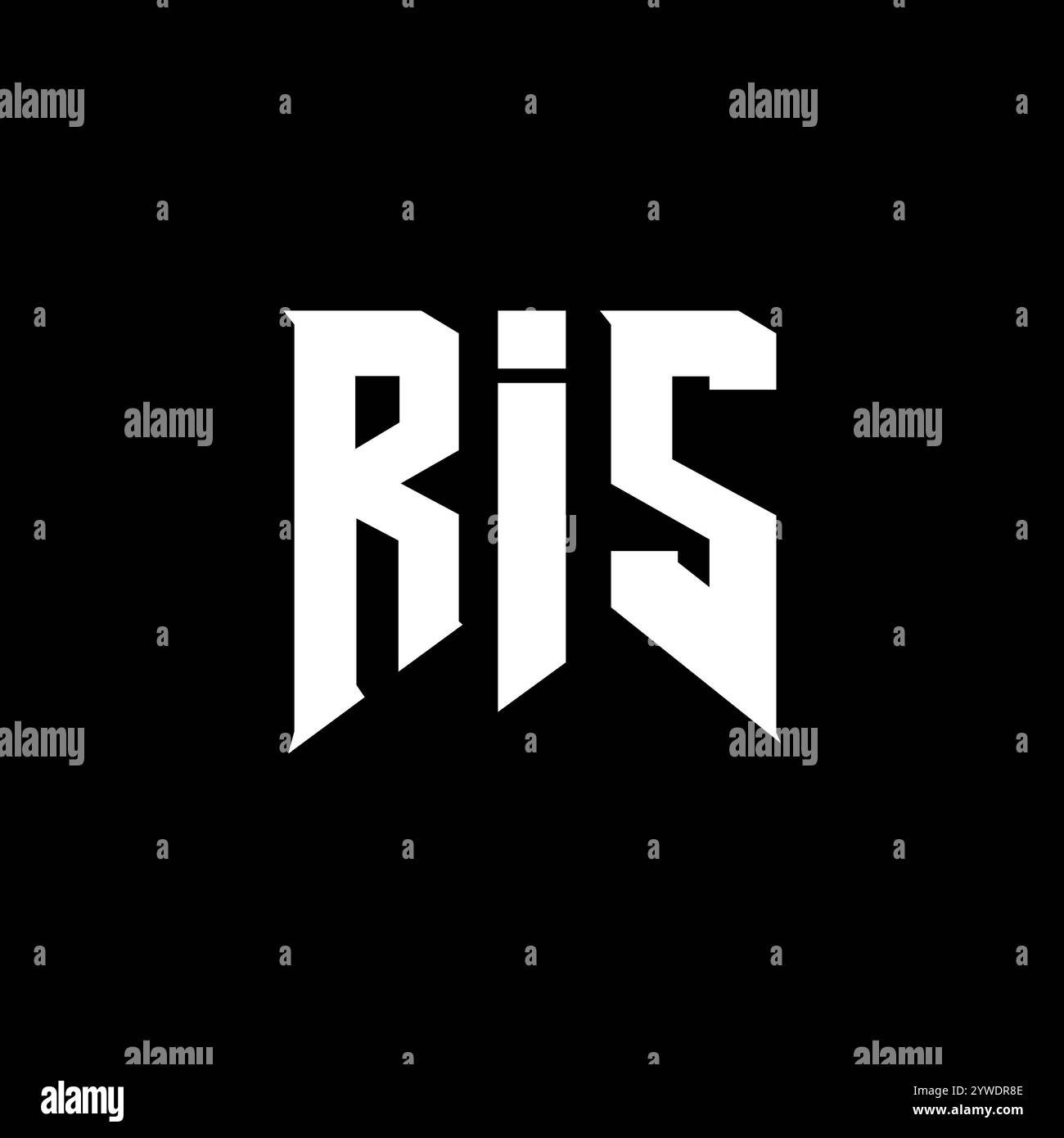 RIS letter logo design for technology company. RIS logo design black ...