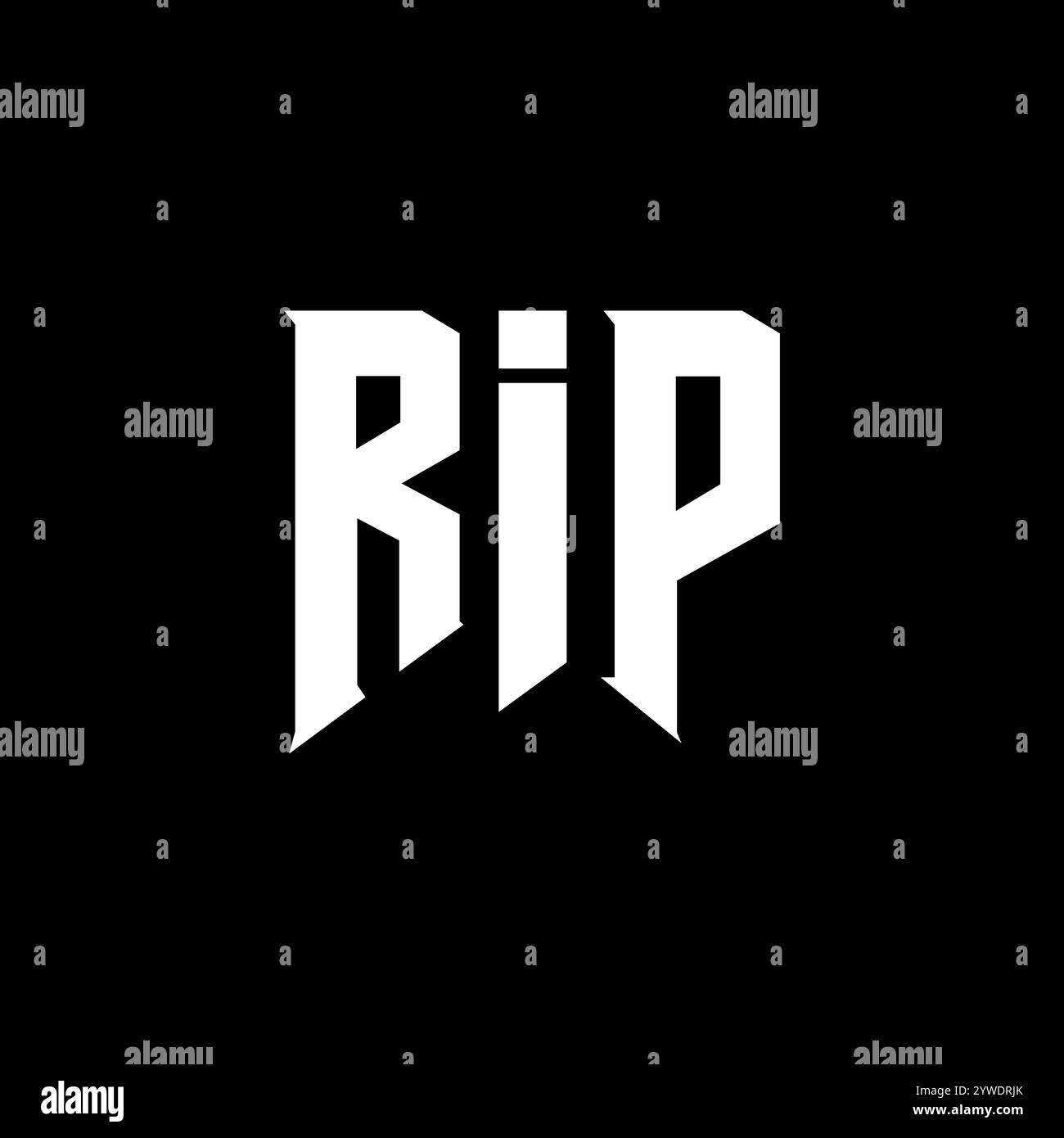 RIP letter logo design for technology company. RIP logo design black ...