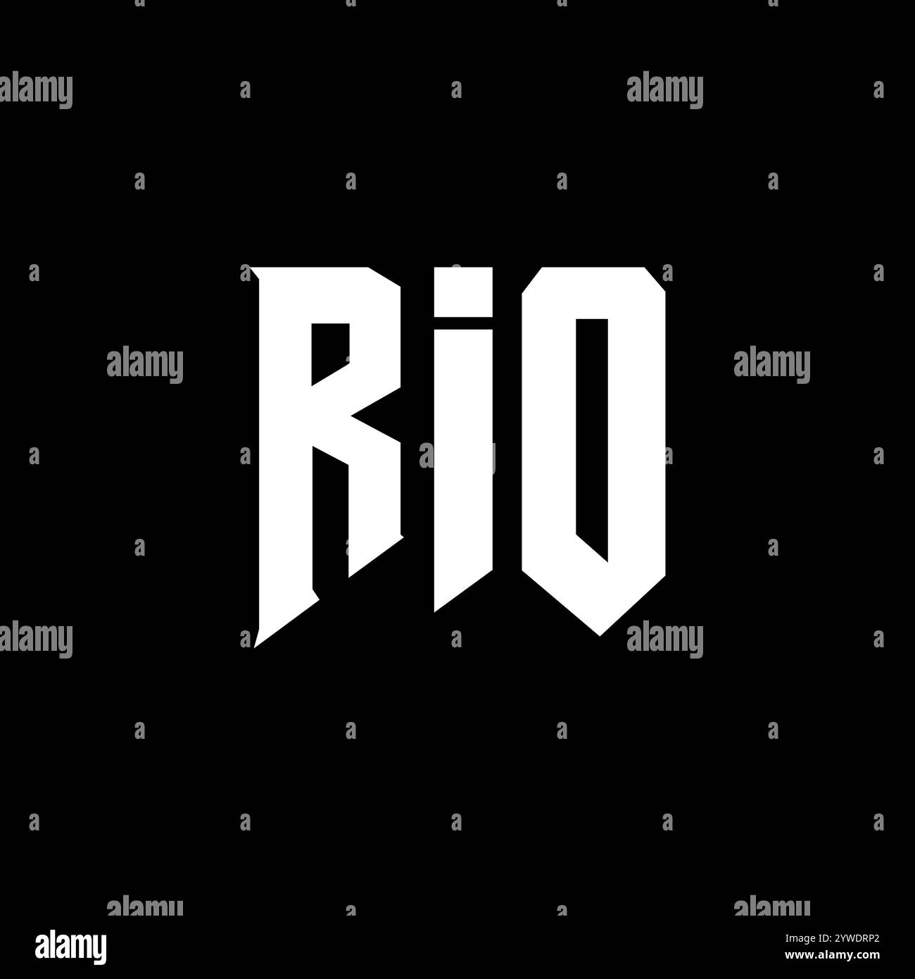 RIO letter logo design for technology company. RIO logo design black ...