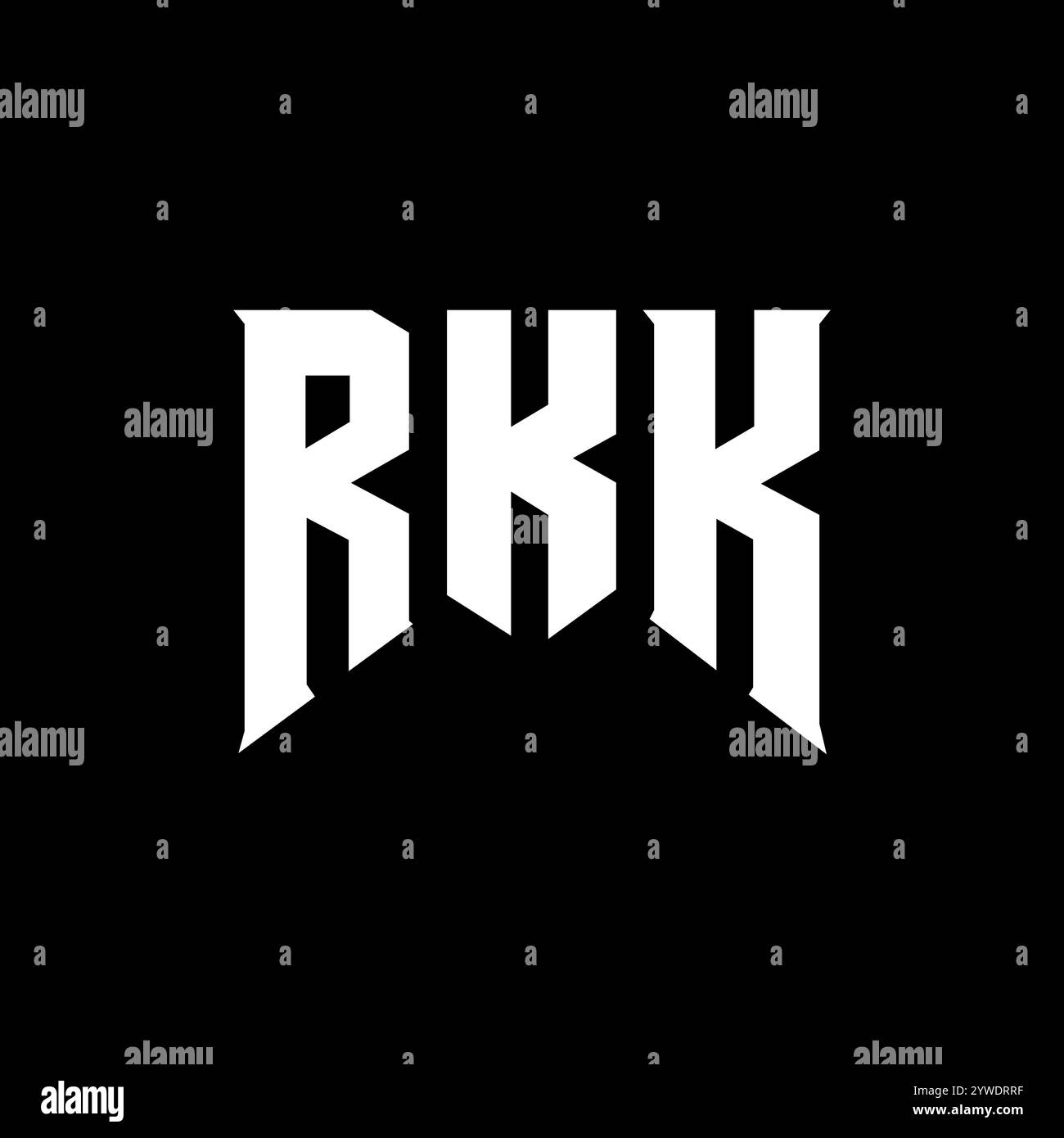 RKK letter logo design for technology company. RKK logo design black ...