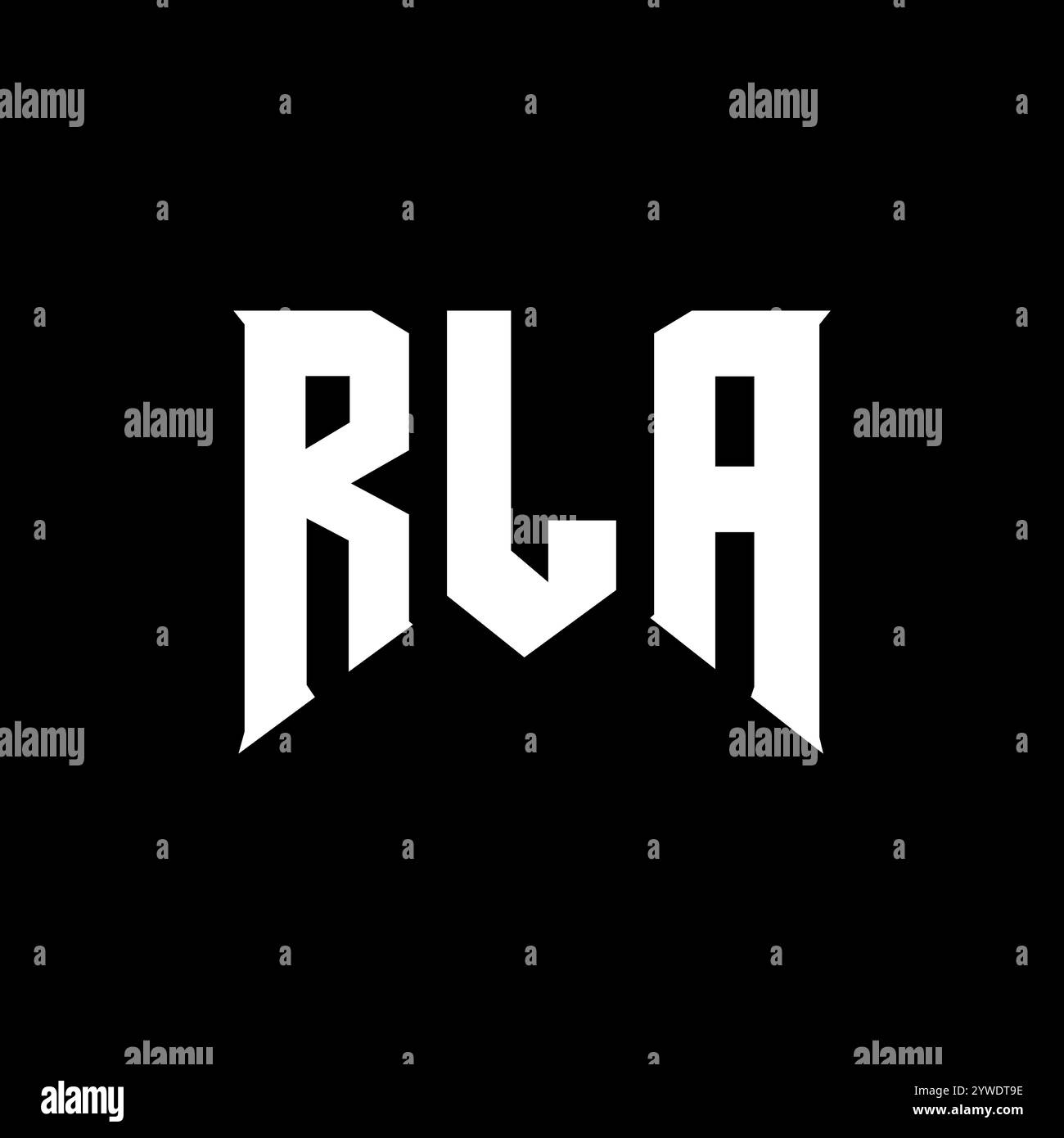 RLA letter logo design for technology company. RLA logo design black ...