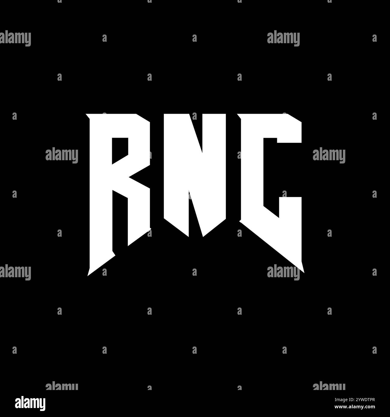 RNC letter logo design for technology company. RNC logo design black ...