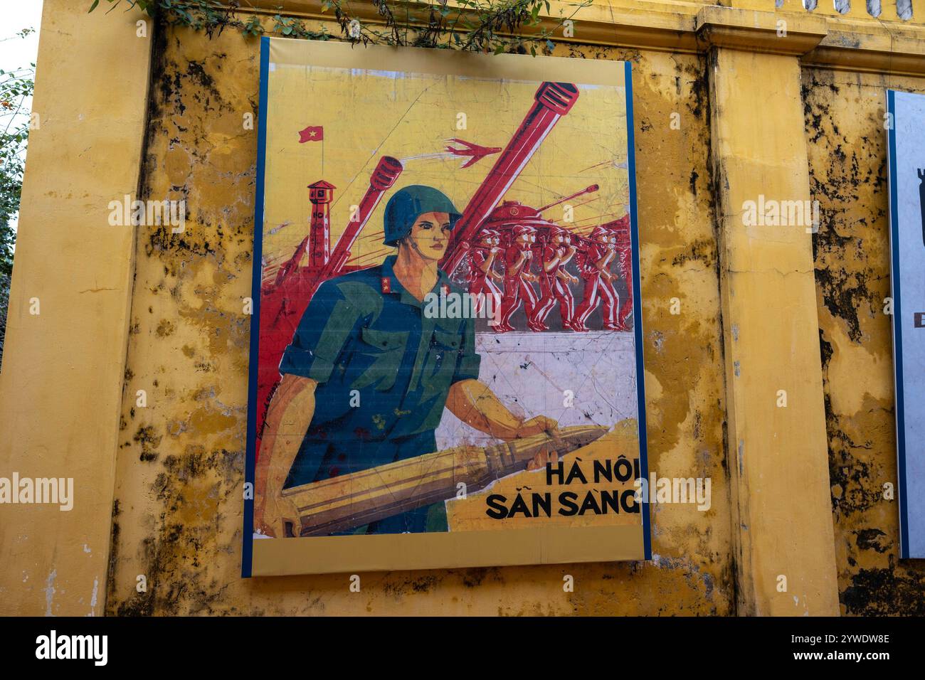 Vietnam, Hanoi, 2024-02-07, imperial citadel, old poster, propaganda ...