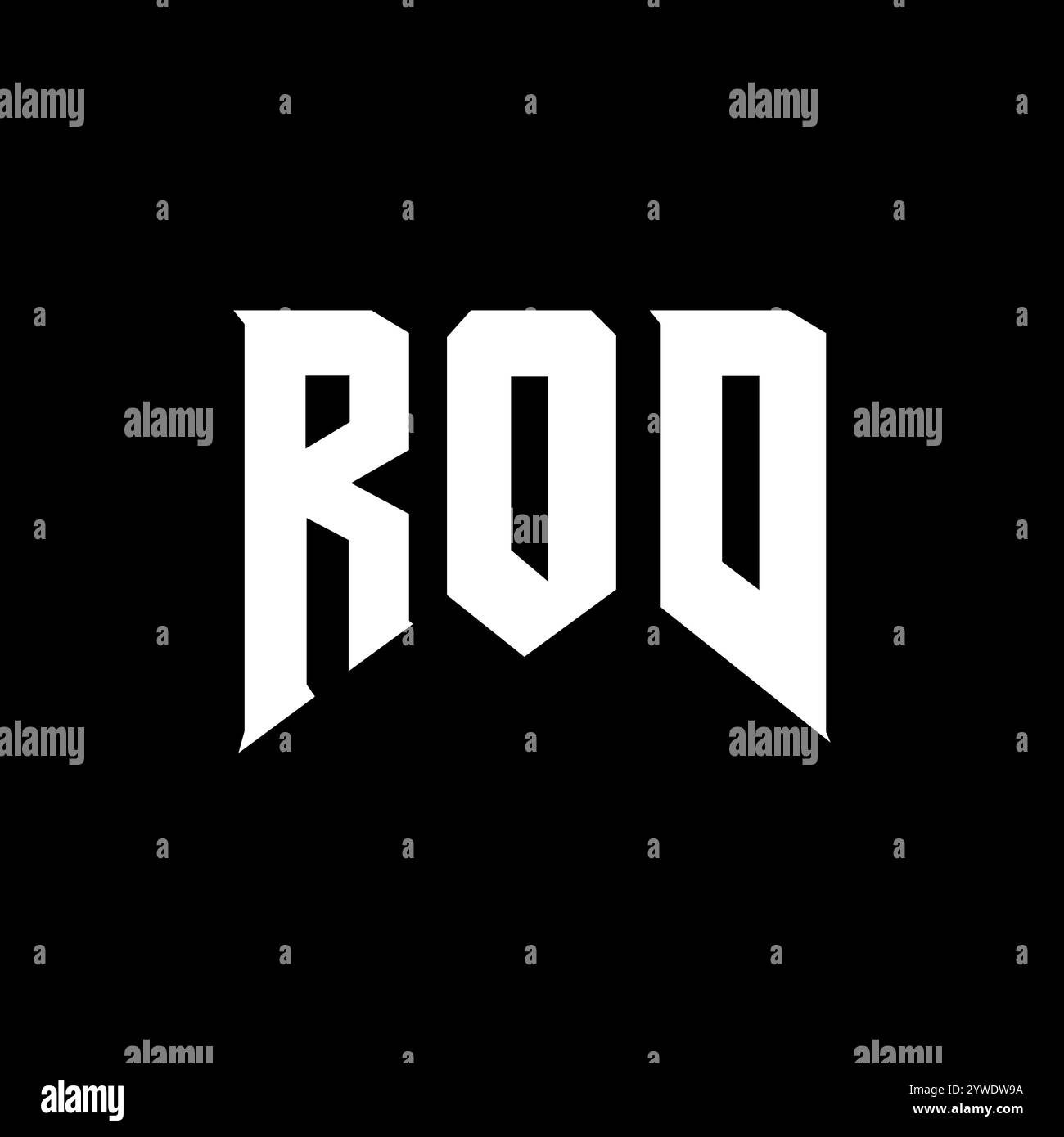 ROD letter logo design for technology company. ROD logo design black ...