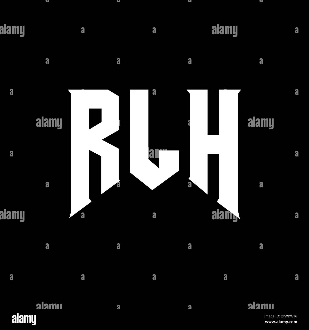 RLH letter logo design for technology company. RLH logo design black ...