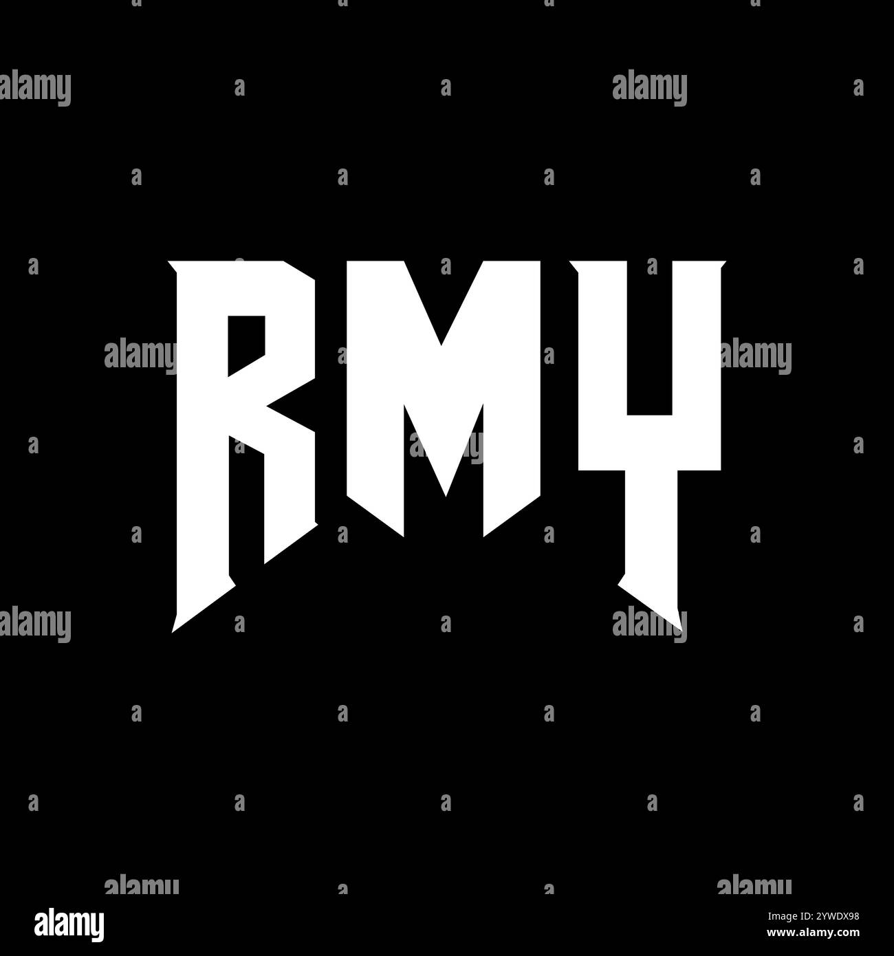 RMY letter logo design for technology company. RMY logo design black ...