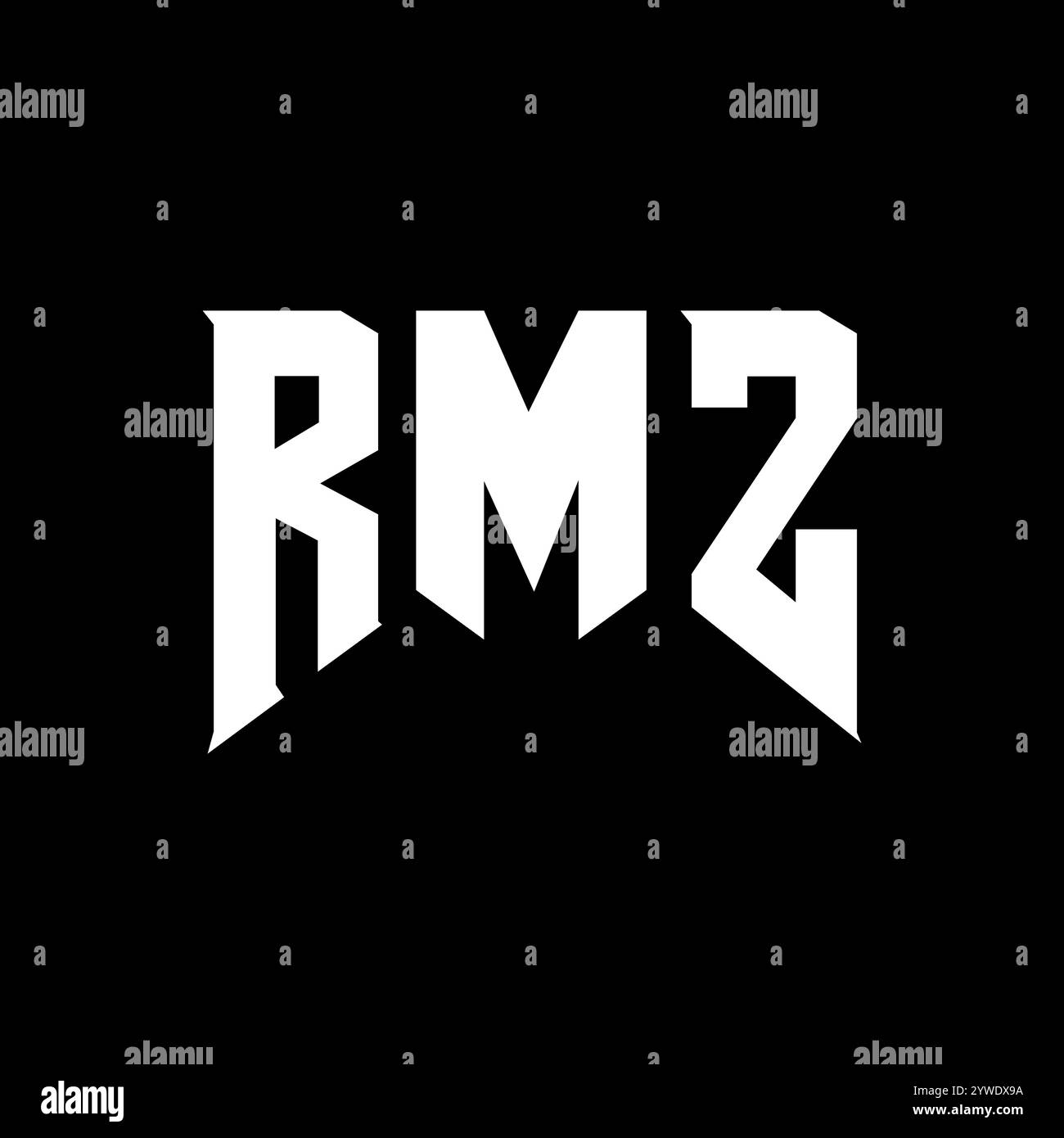 RMZ letter logo design for technology company. RMZ logo design black ...