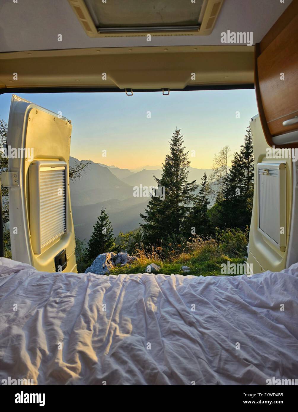 Austria relaxing from a cozy camper van hi-res stock photography and ...