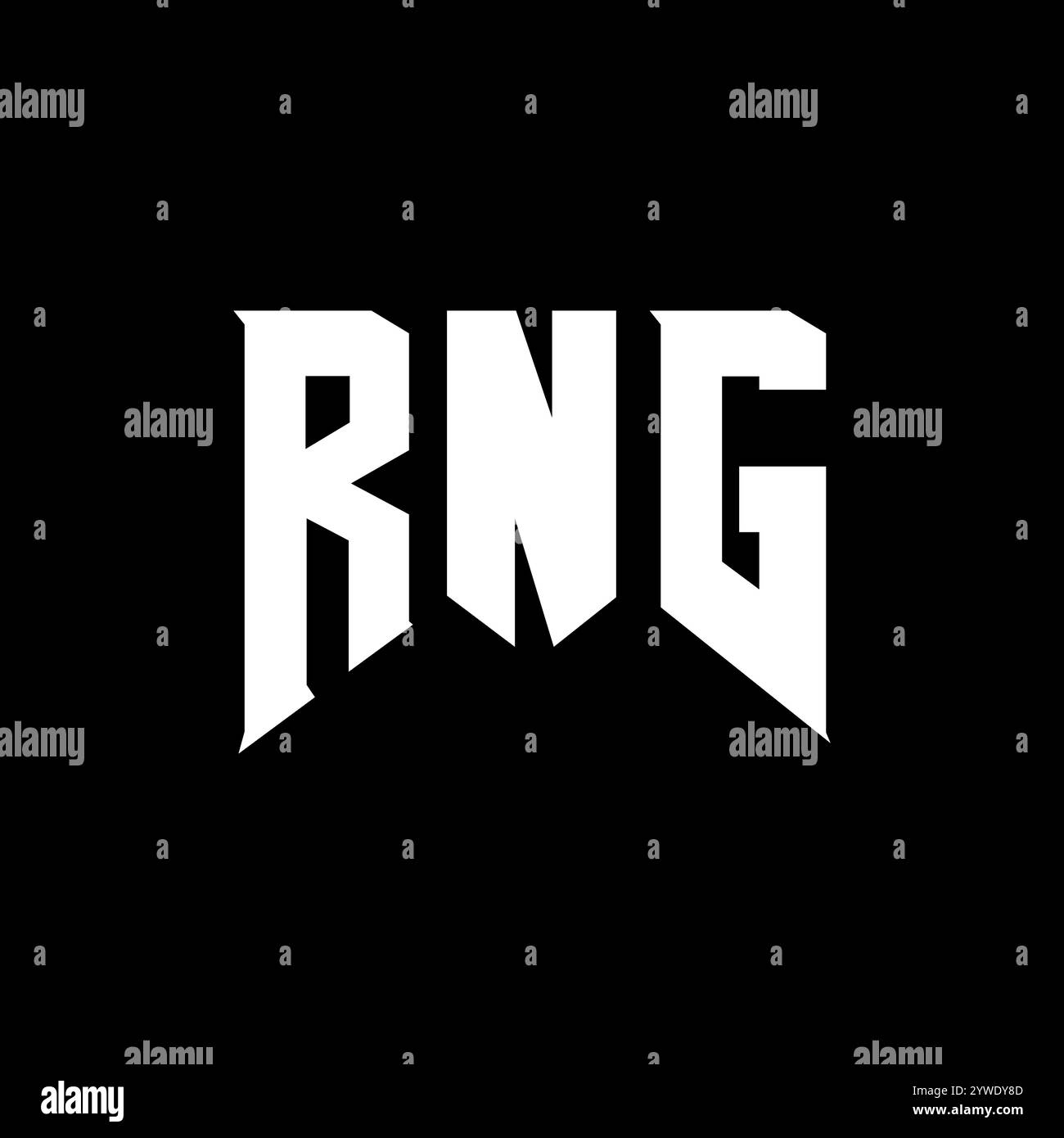 RNG letter logo design for technology company. RNG logo design black ...