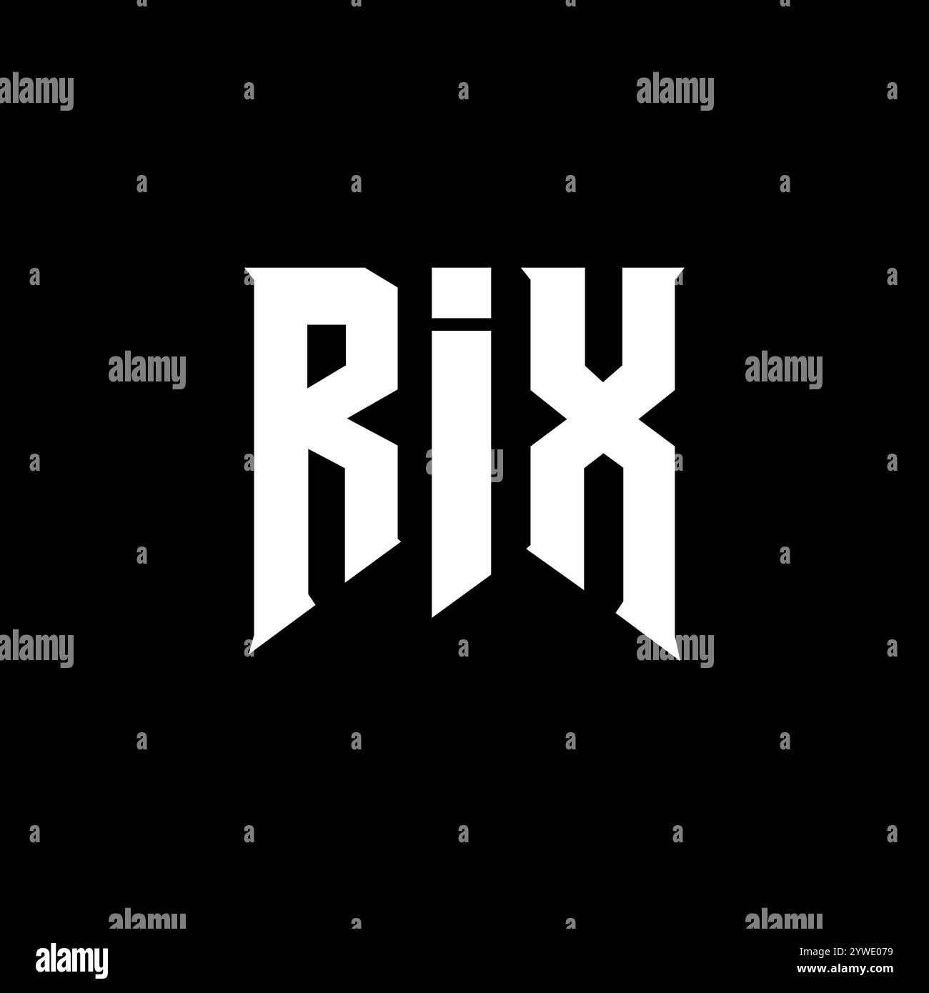 RIX letter logo design for technology company. RIX logo design black and white color combination ...