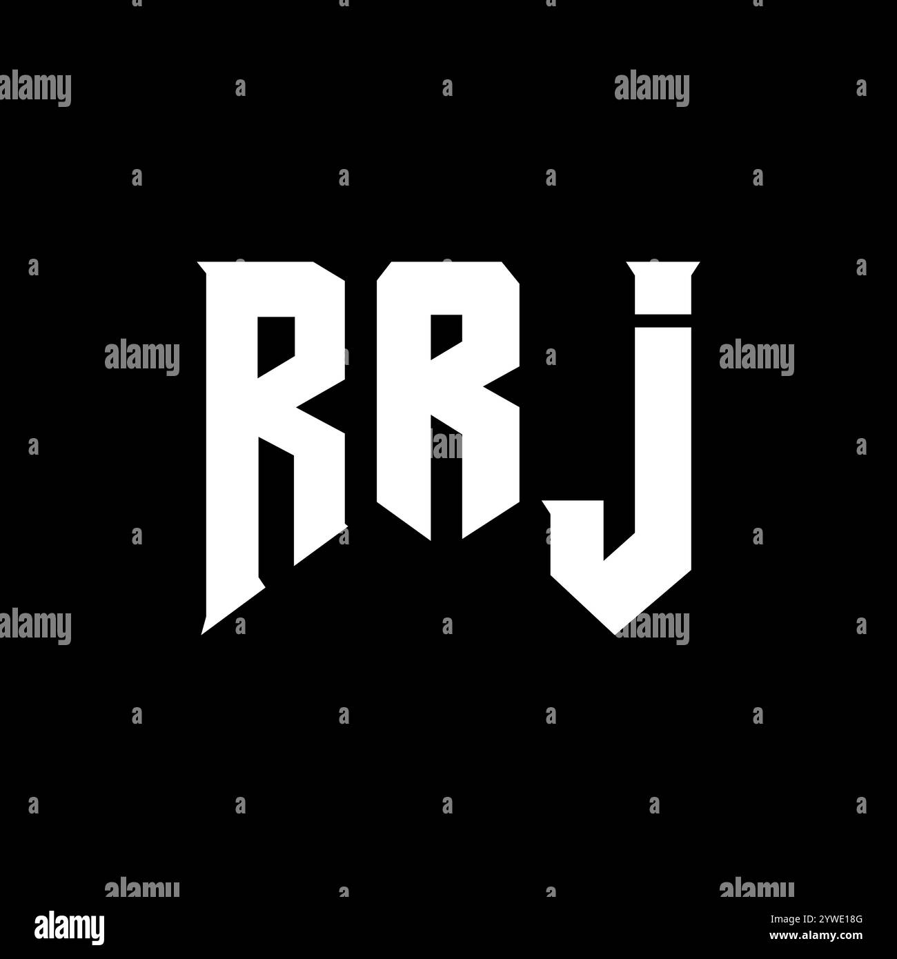 RRJ letter logo design for technology company. RRJ logo design black ...