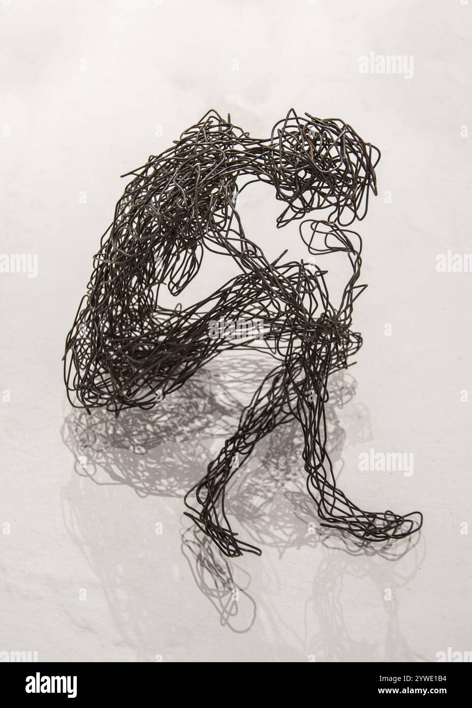 Wire work human figures, made from wire & conveying shape and form ...