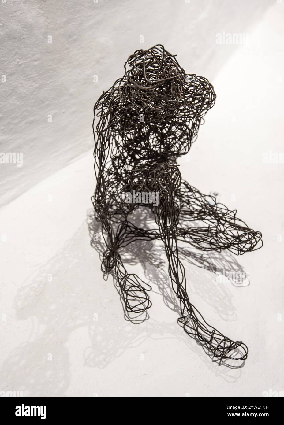 Wire work human figures, made from wire & conveying shape and form ...
