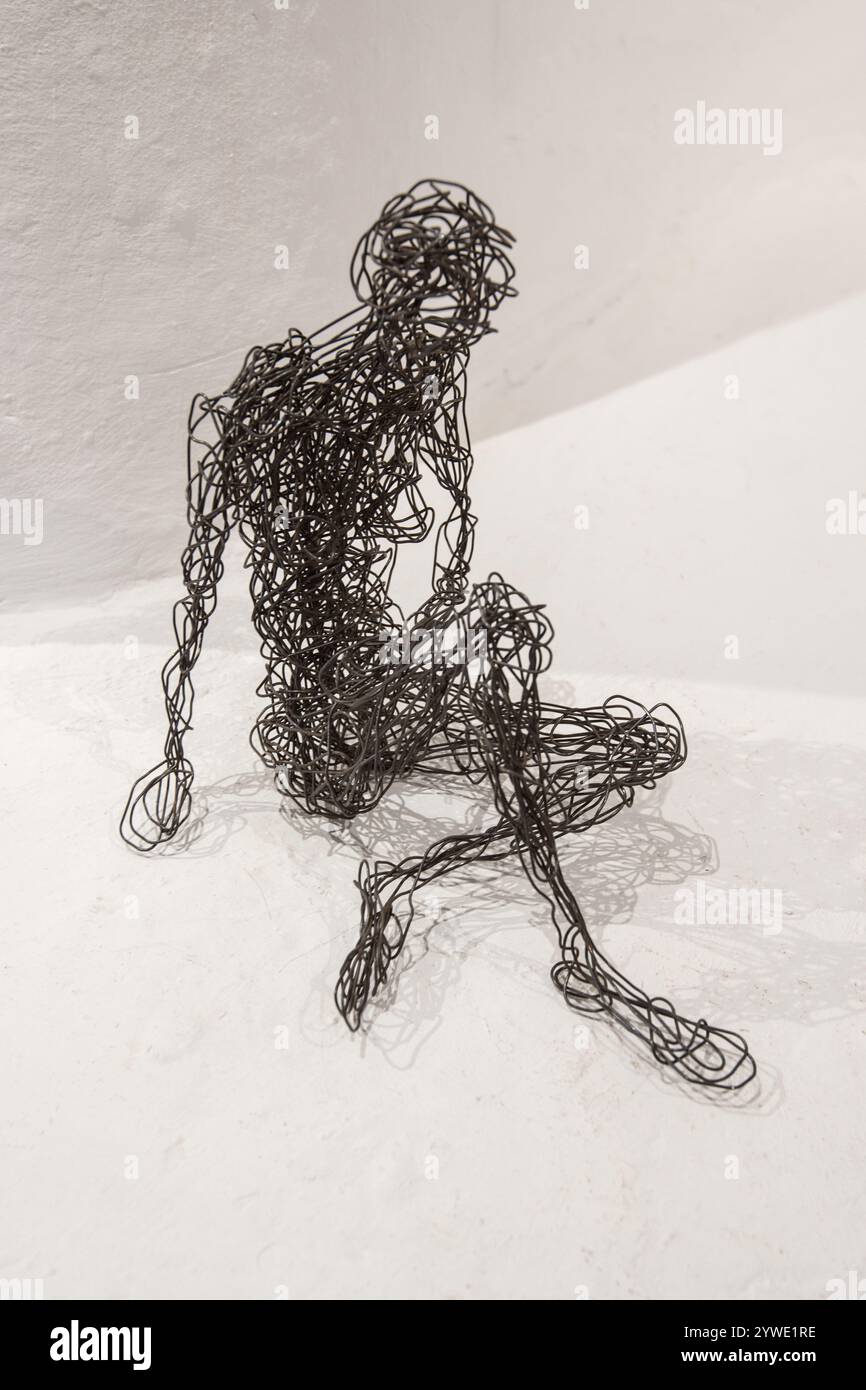 Wire work human figures, made from wire & conveying shape and form ...