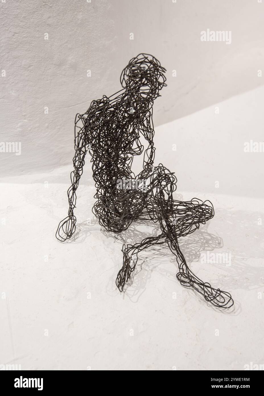 Wire work human figures, made from wire & conveying shape and form ...