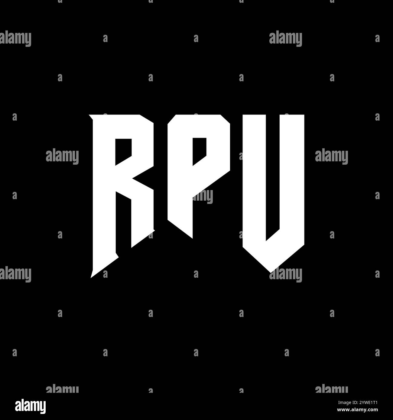RPU letter logo design for technology company. RPU logo design black ...