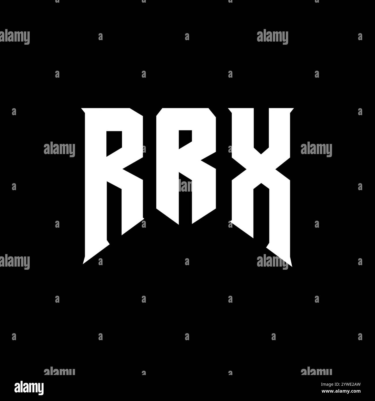 RRX letter logo design for technology company. RRX logo design black ...