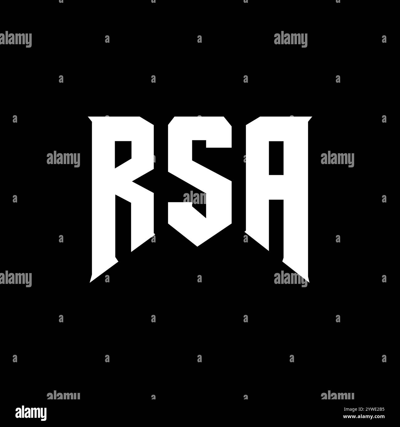 RSA letter logo design for technology company. RSA logo design black ...