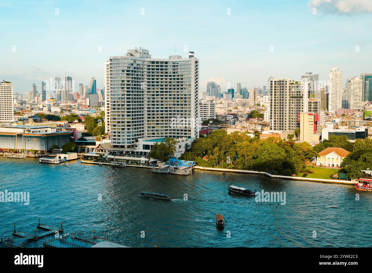 Bangkok, Thailand, Nov 21, 2024: Landscape city view from Iconsiam ...