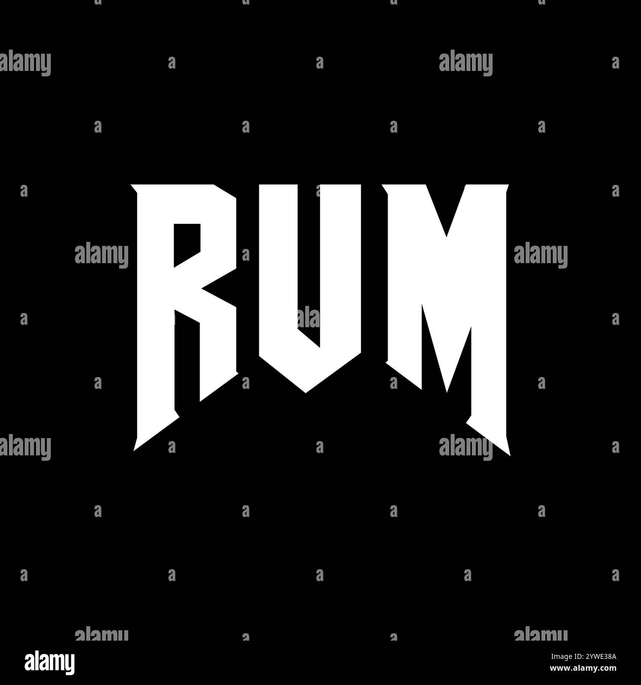 RUM letter logo design for technology company. RUM logo design black ...