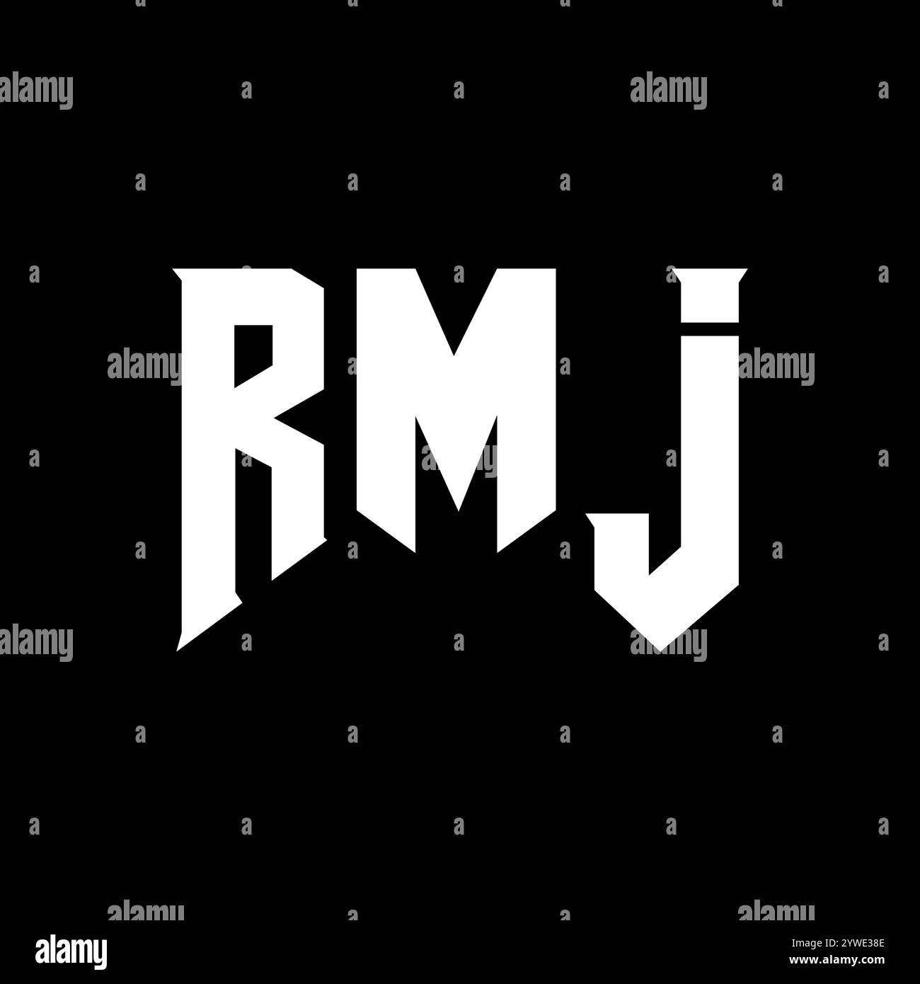 RMJ letter logo design for technology company. RMJ logo design black ...