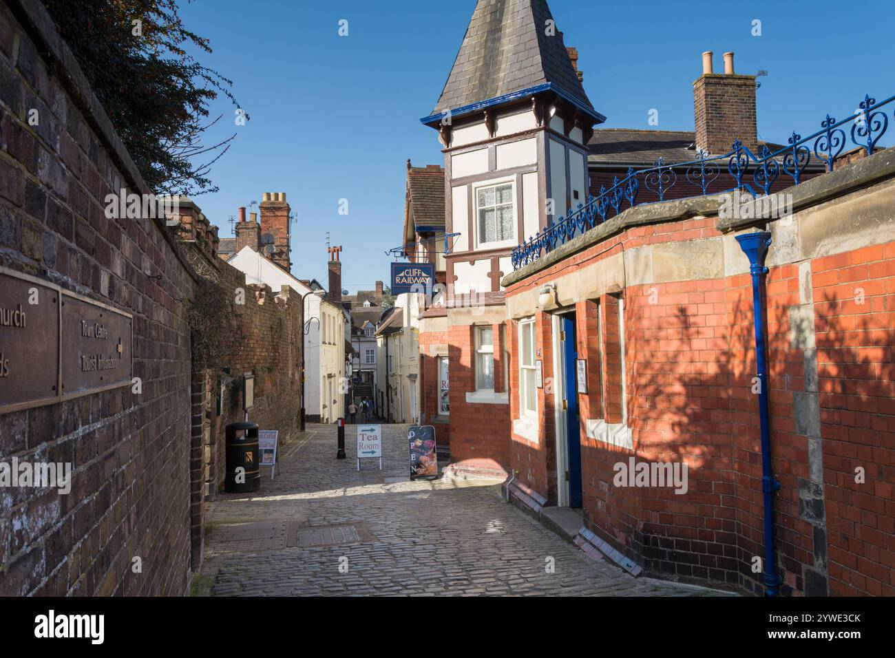 Cliff Railway, Bridgnorth, Shropshire, UK, 15-03-2017. Outside the ...