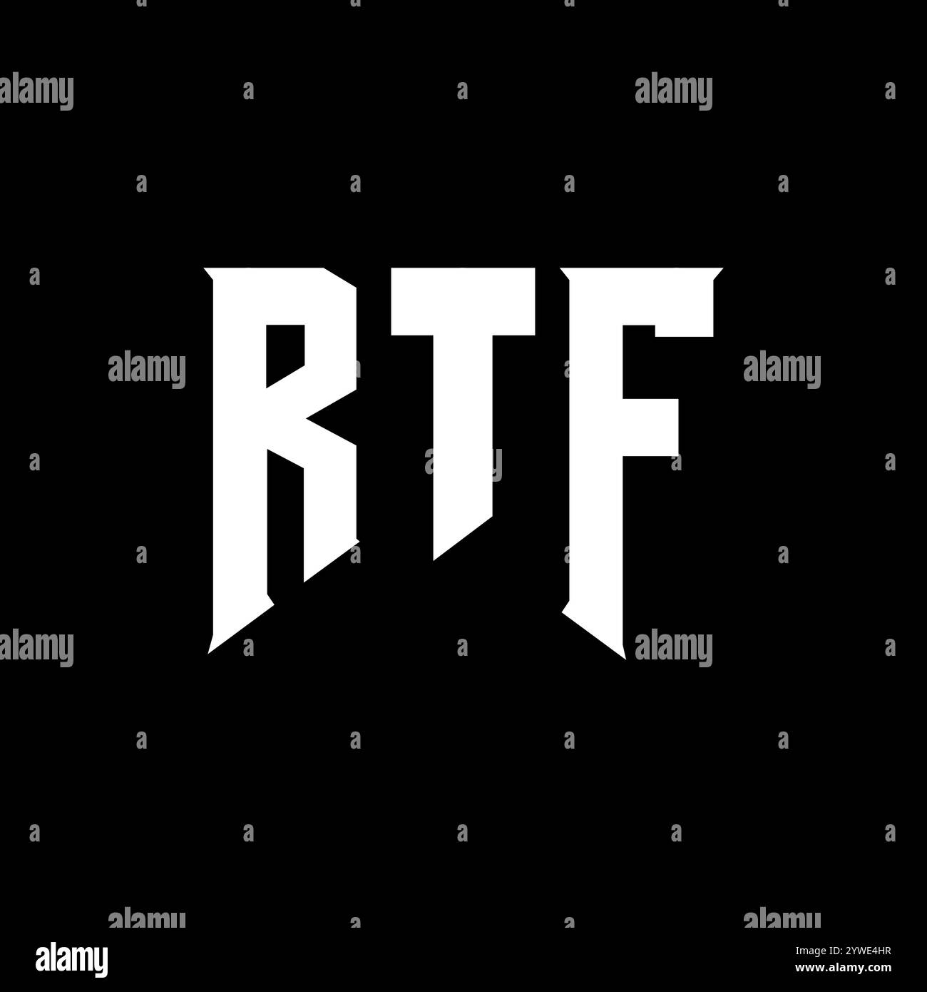 RTF letter logo design for technology company. RTF logo design black ...