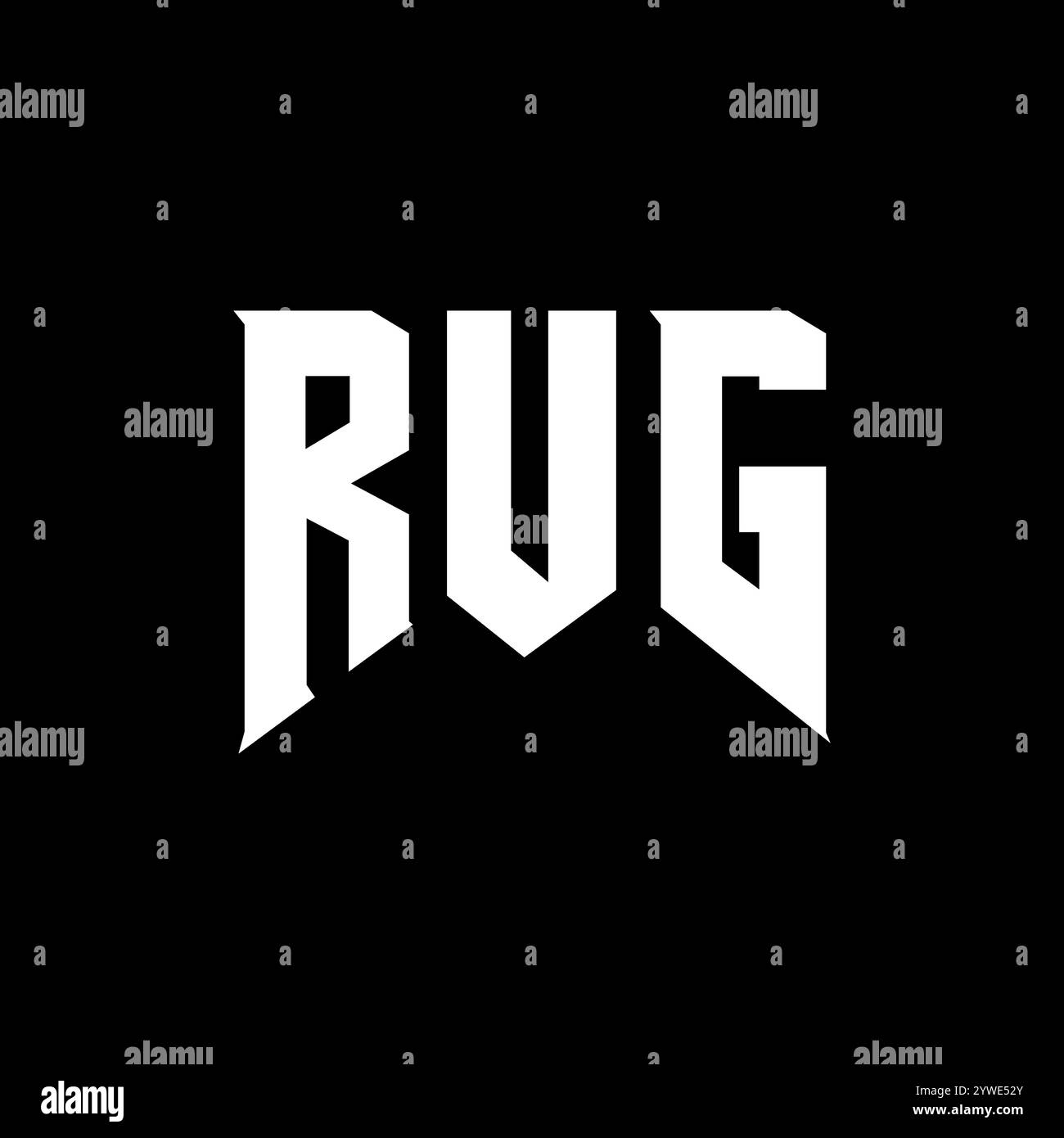 RUG letter logo design for technology company. RUG logo design black ...