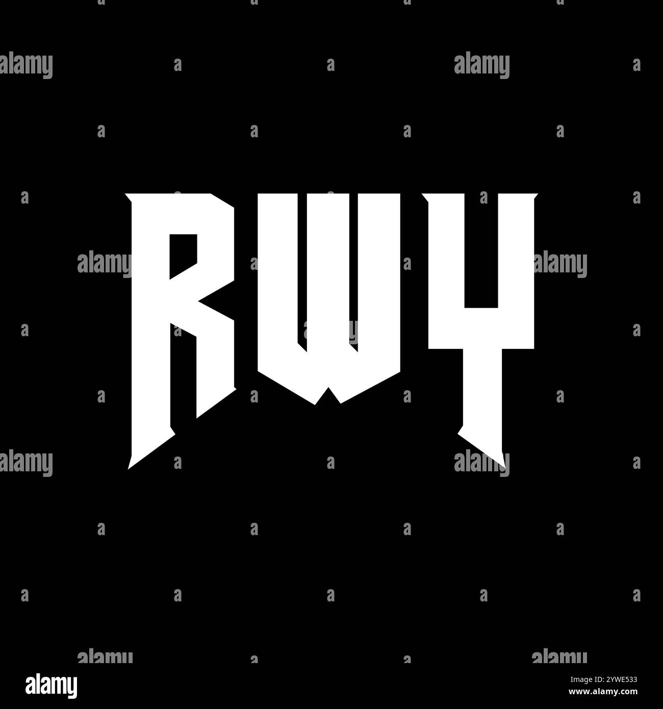 RWY letter logo design for technology company. RWY logo design black ...