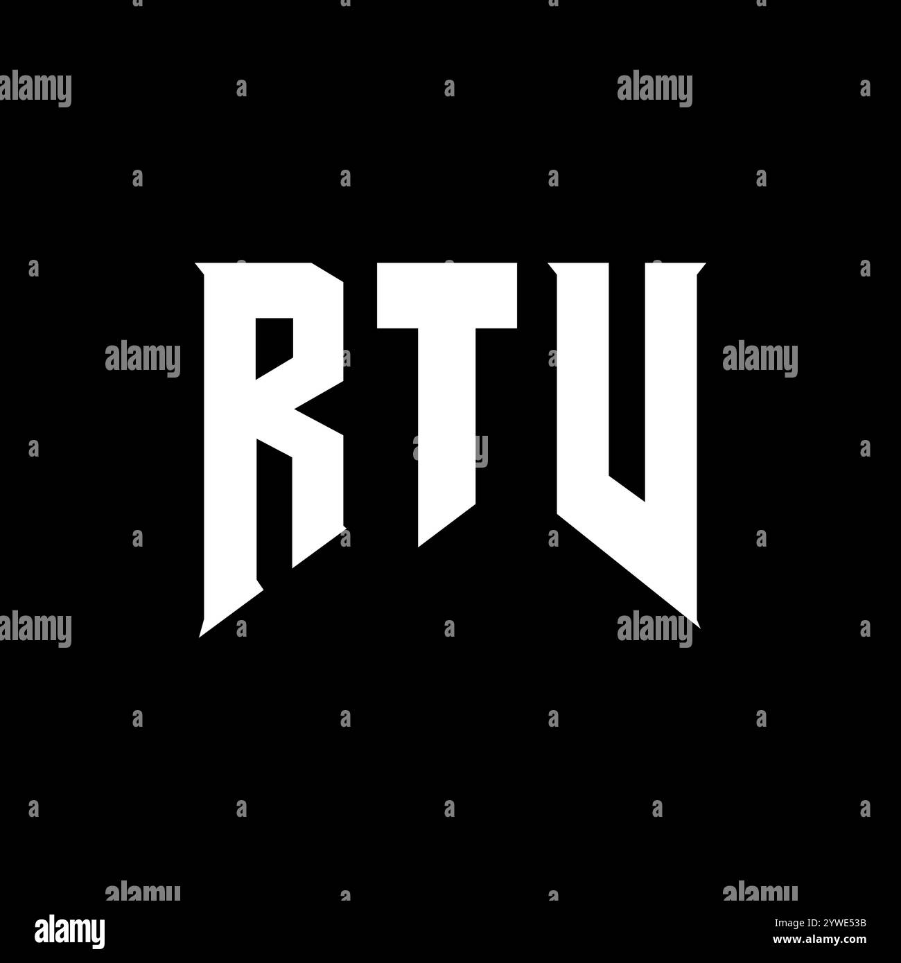 RTV letter logo design for technology company. RTV logo design black ...