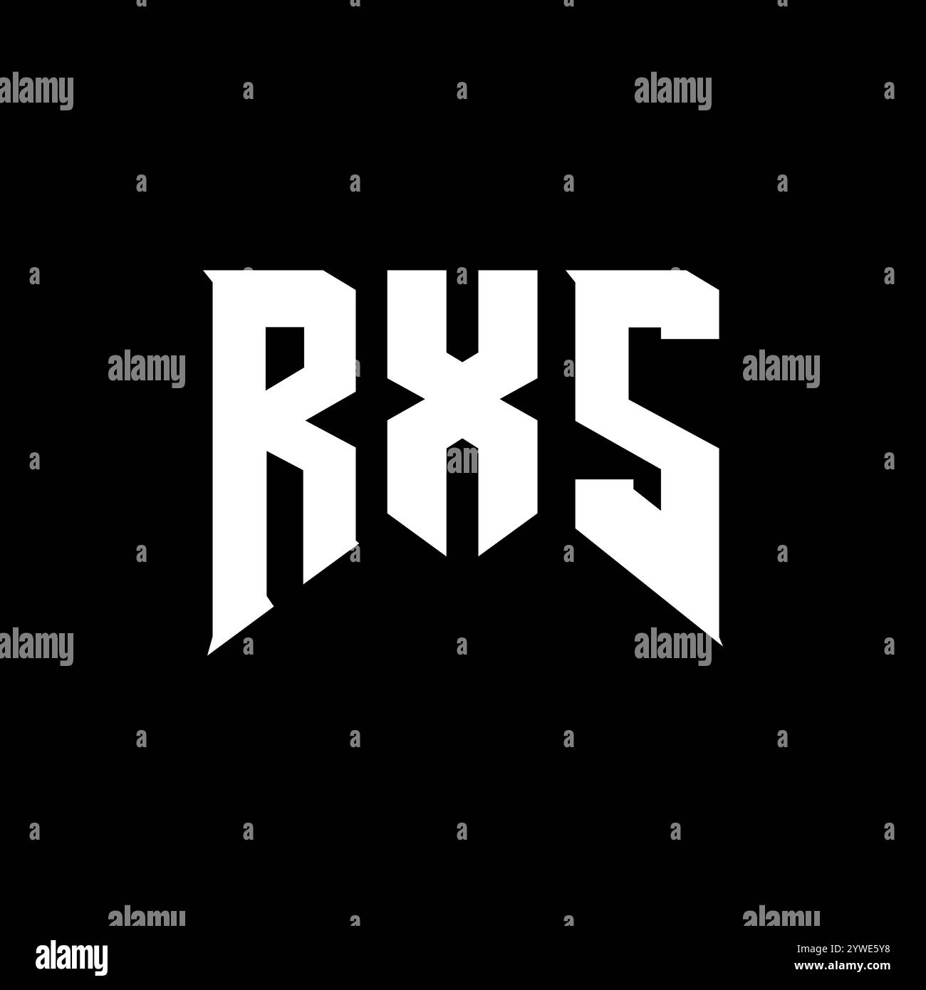 RXS letter logo design for technology company. RXS logo design black ...