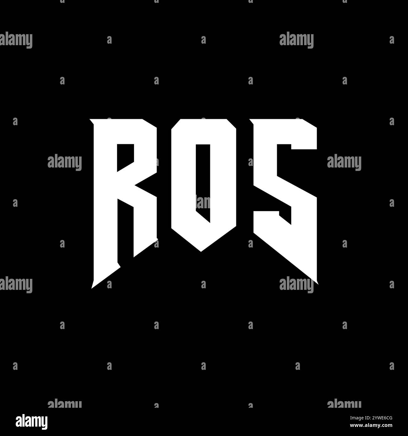 ROS letter logo design for technology company. ROS logo design black ...