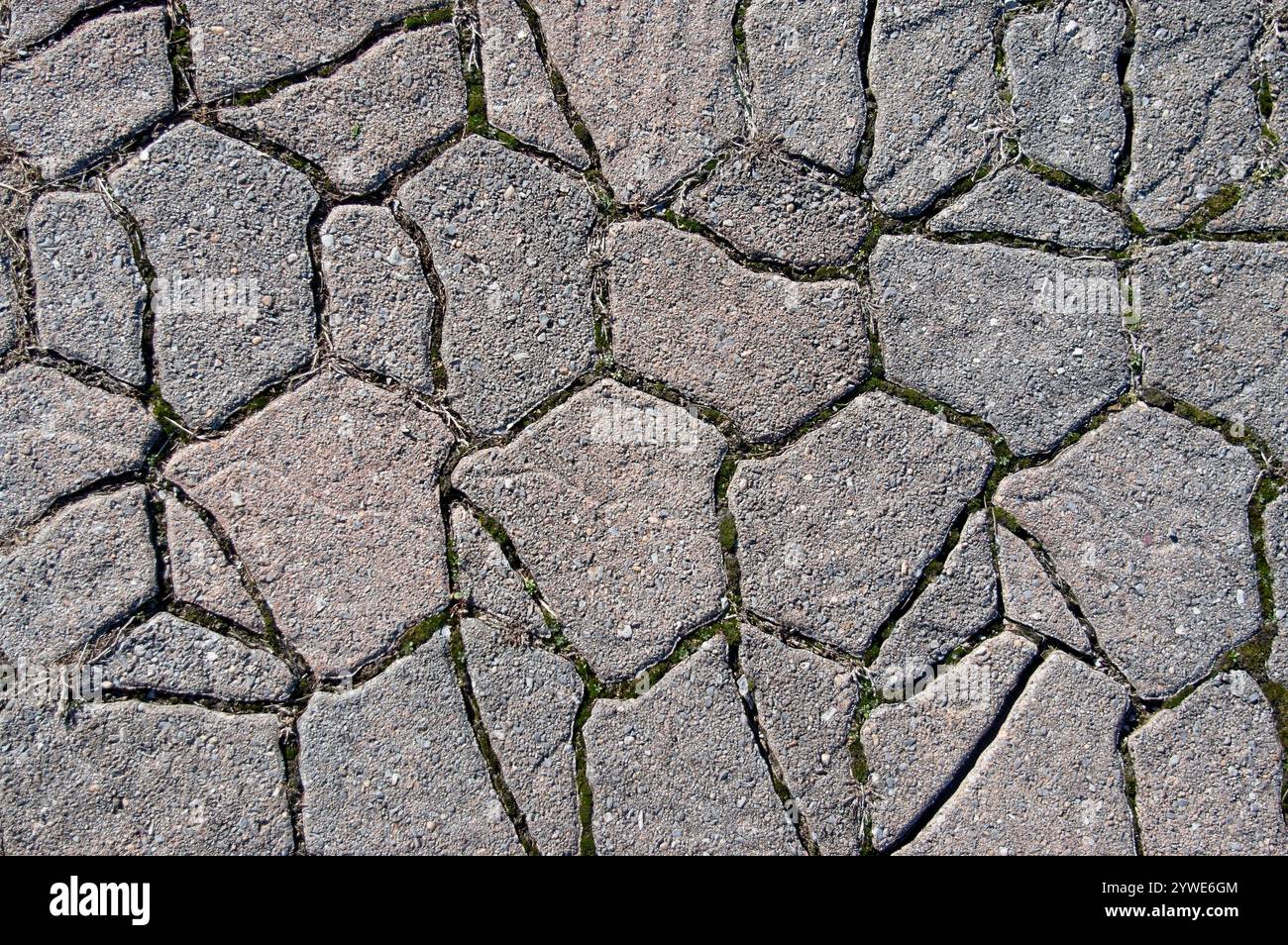 Texture of stamped concrete in a stone path pattern Stock Photo - Alamy