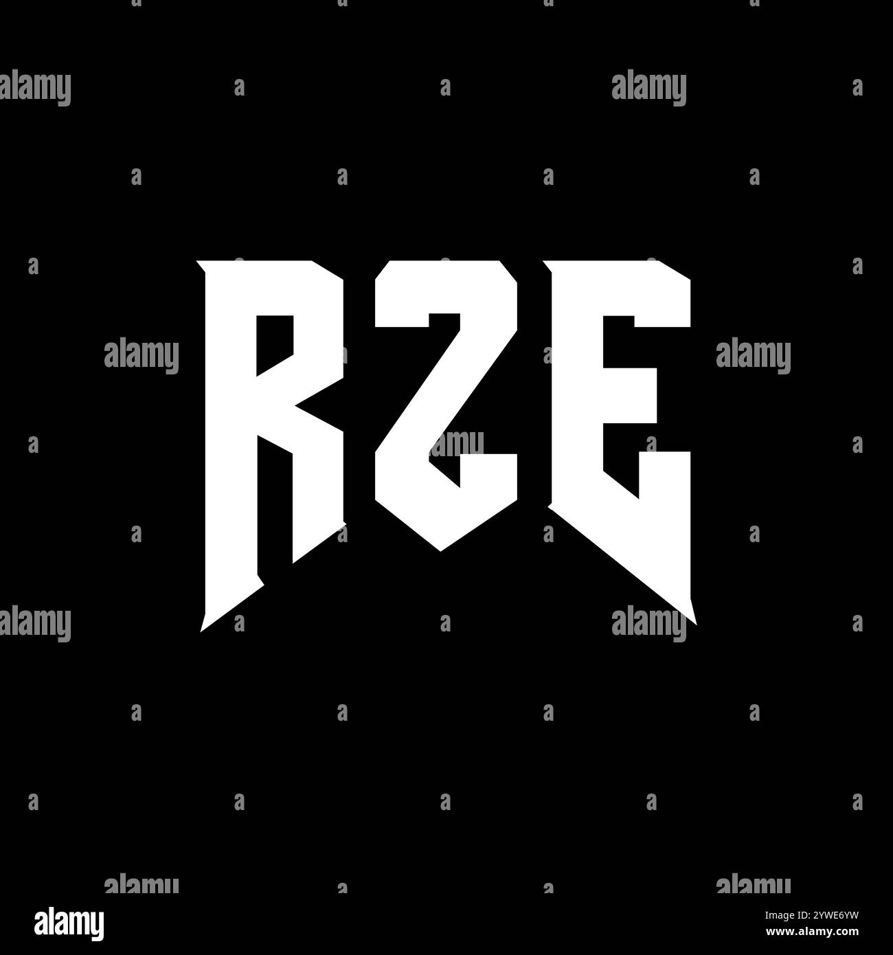RZE letter logo design for technology company. RZE logo design black ...