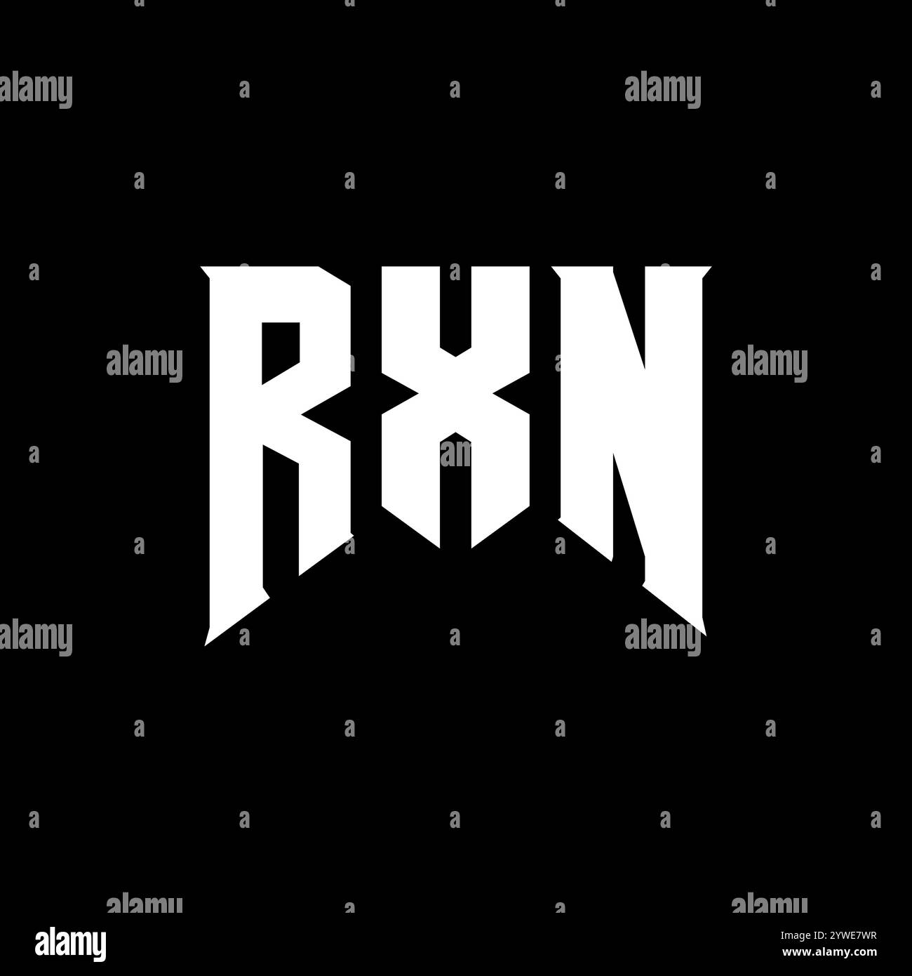 RXN letter logo design for technology company. RXN logo design black ...